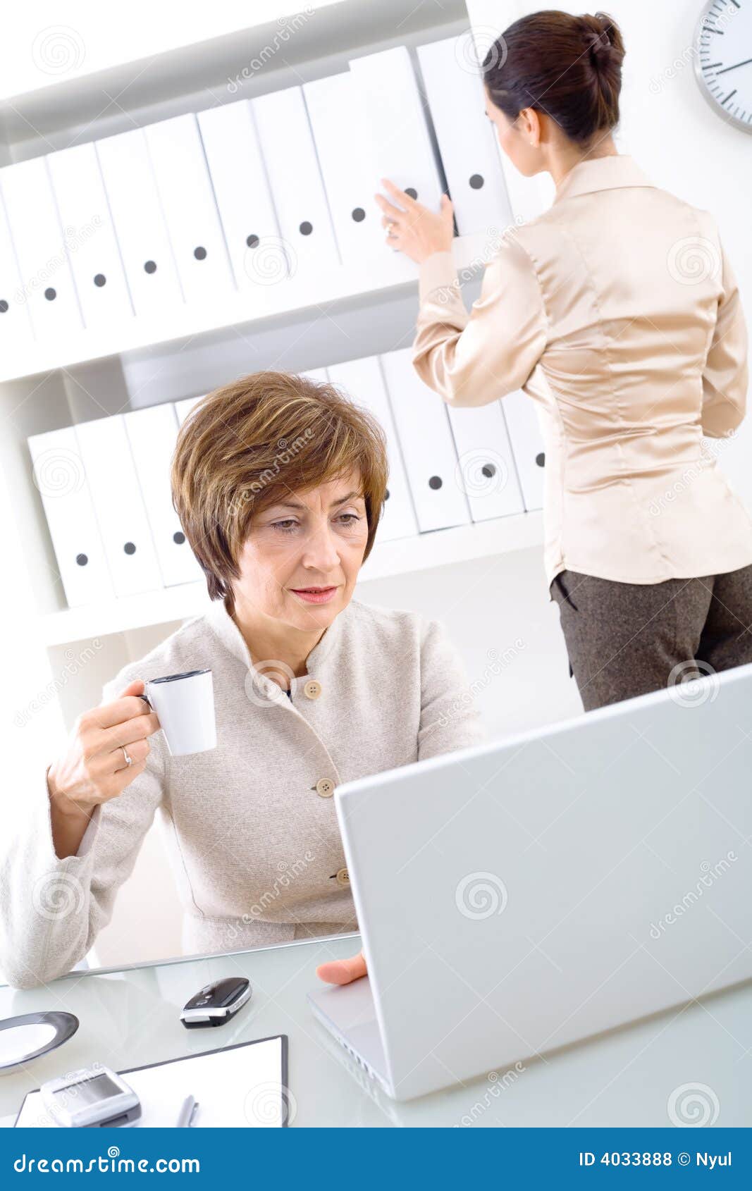 Senior Businesswoman and Assistant Stock Photo - Image of employment ...