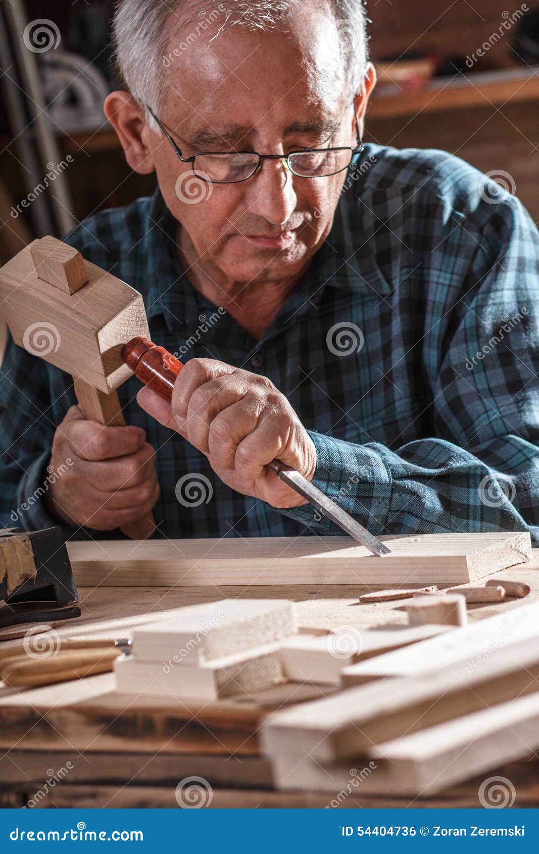 Senior Carpenter Working with Tools. Stock Photo - Image of hobbies ...