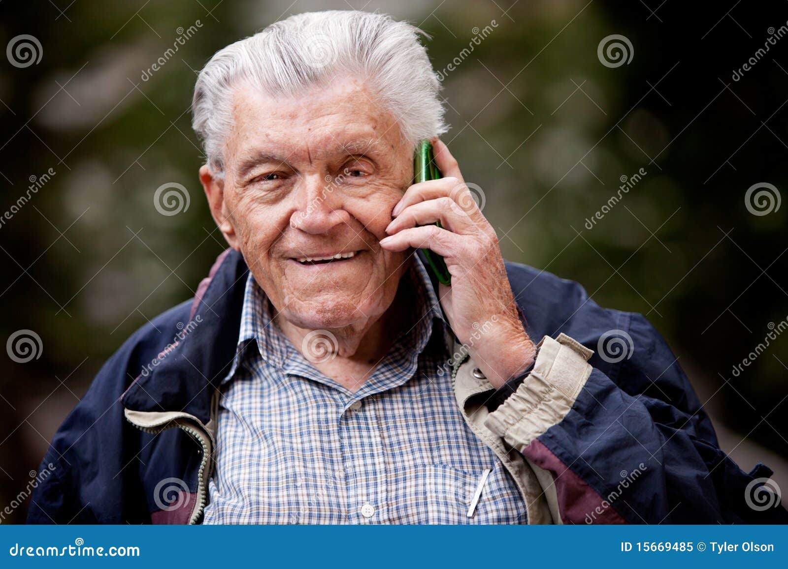 Senior Cell Phone stock image. Image of citizen, active - 15669485