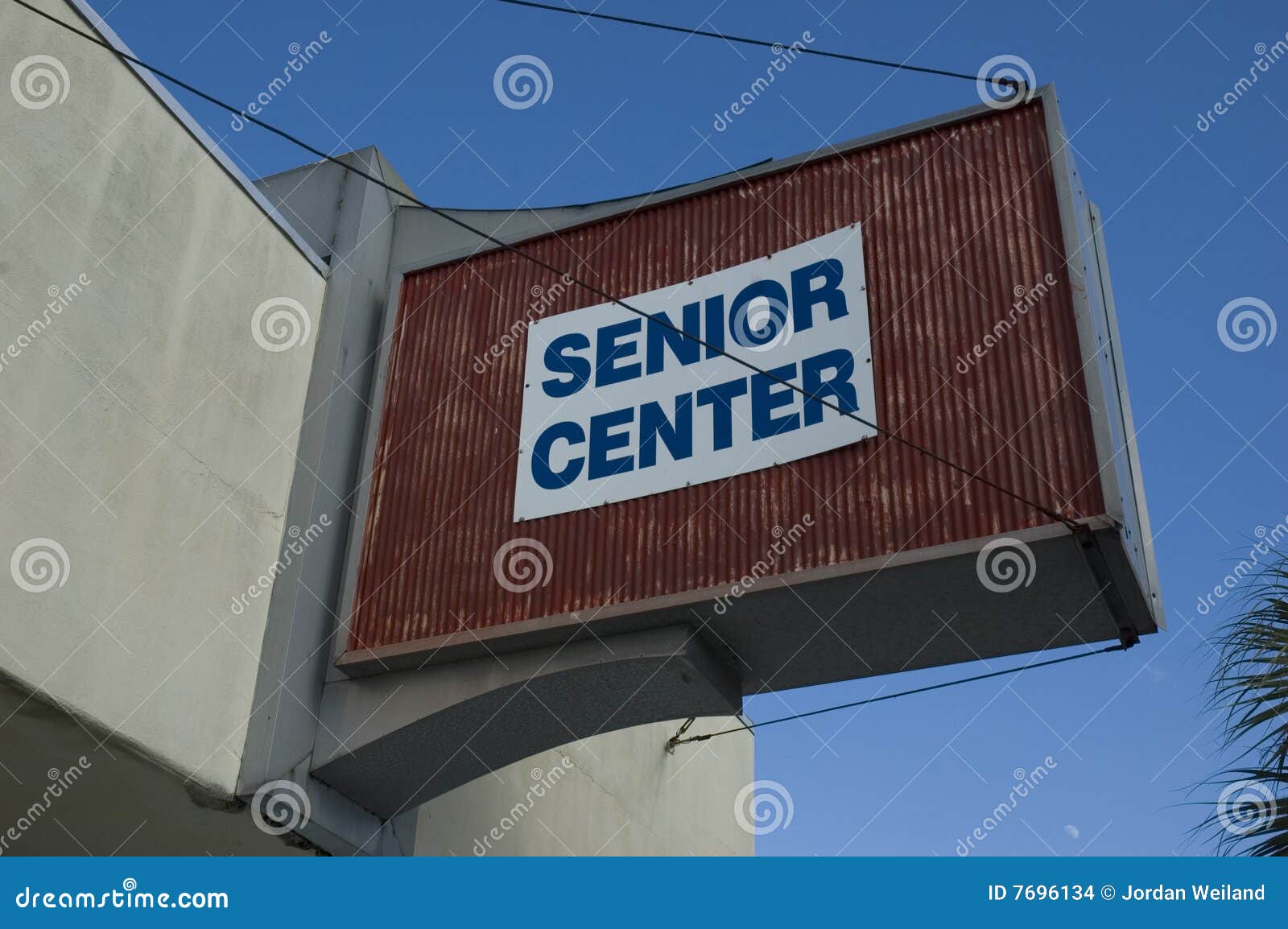 Senior Center Sign stock photo. Image of blue, outside - 7696134
