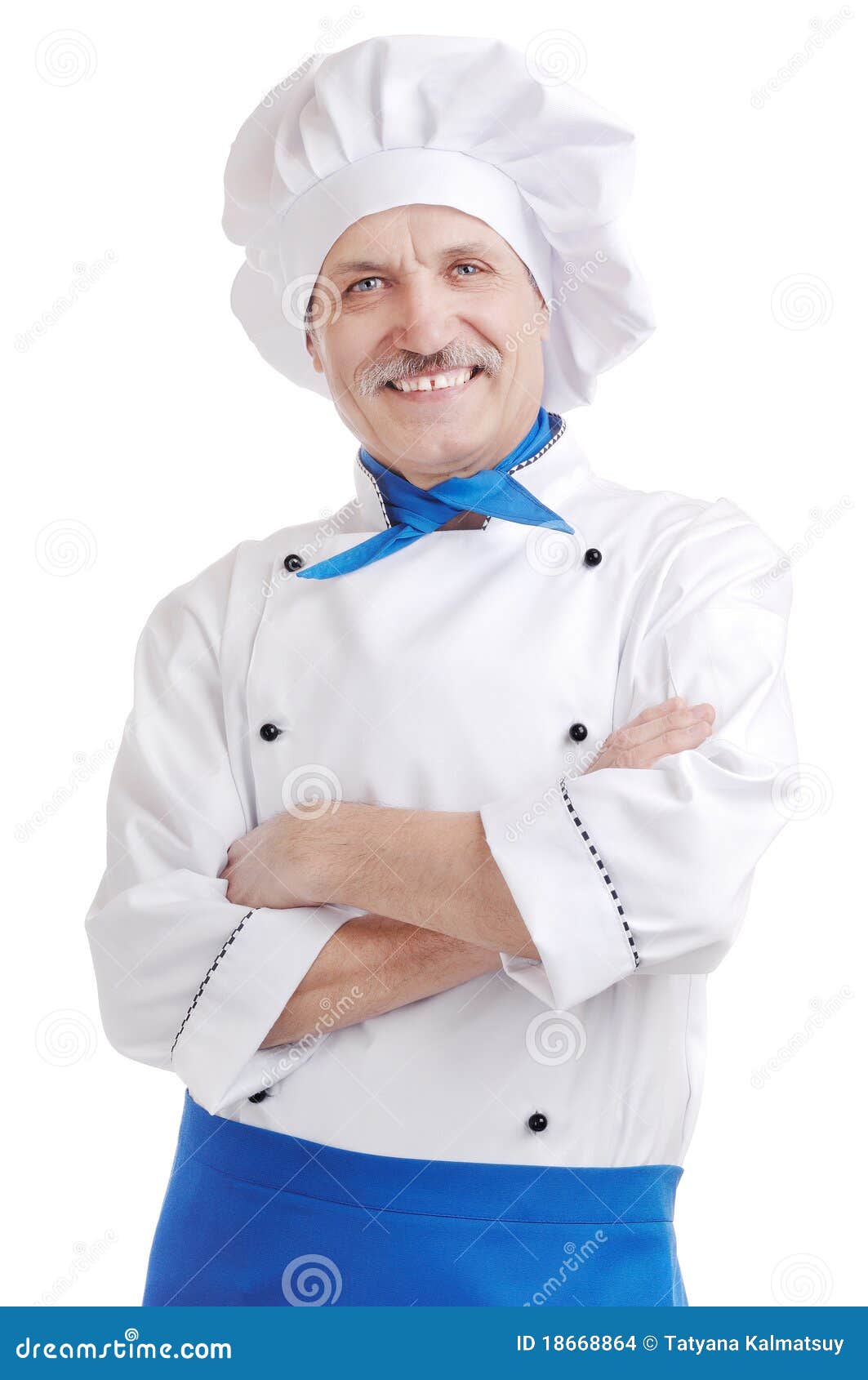 Senior chef on white stock photo. Image of occupation - 18668864