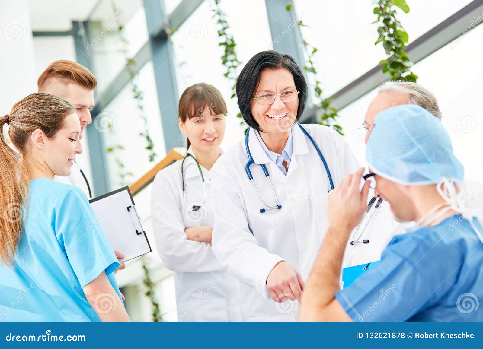 Senior Chief Doctor with Team Stock Photo - Image of doctor, surgical ...