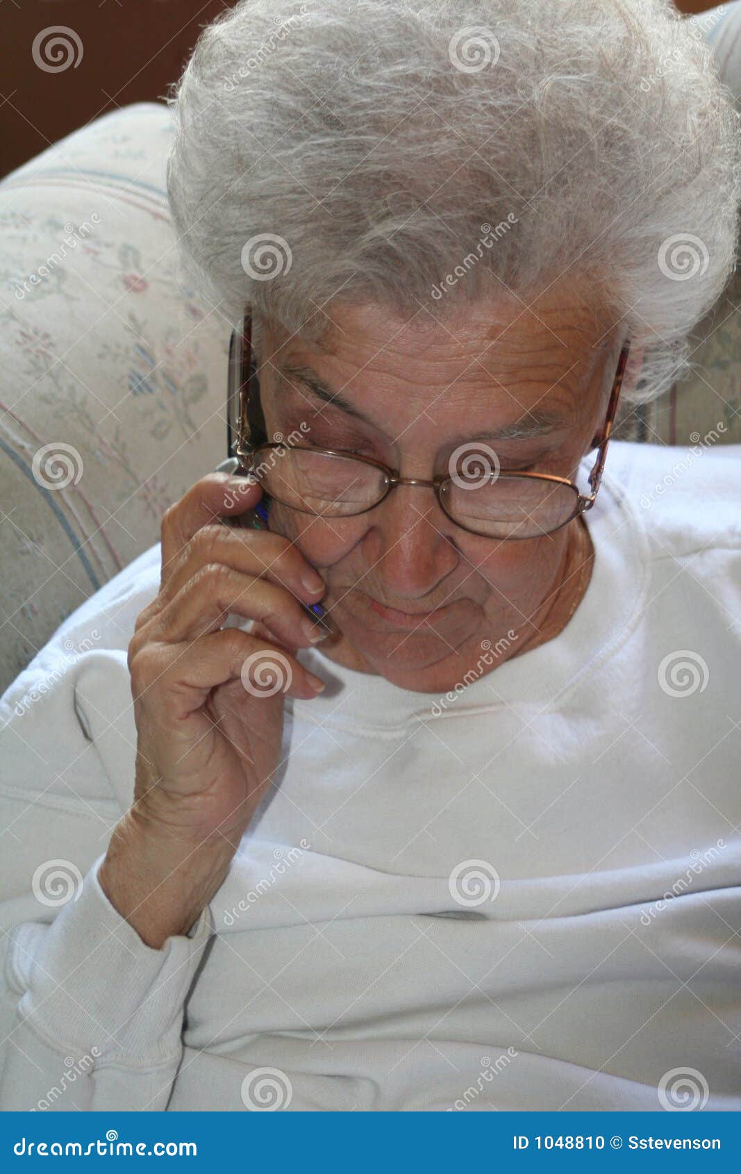 Senior Citizen and Cell Phone Stock Photo - Image of converse ...