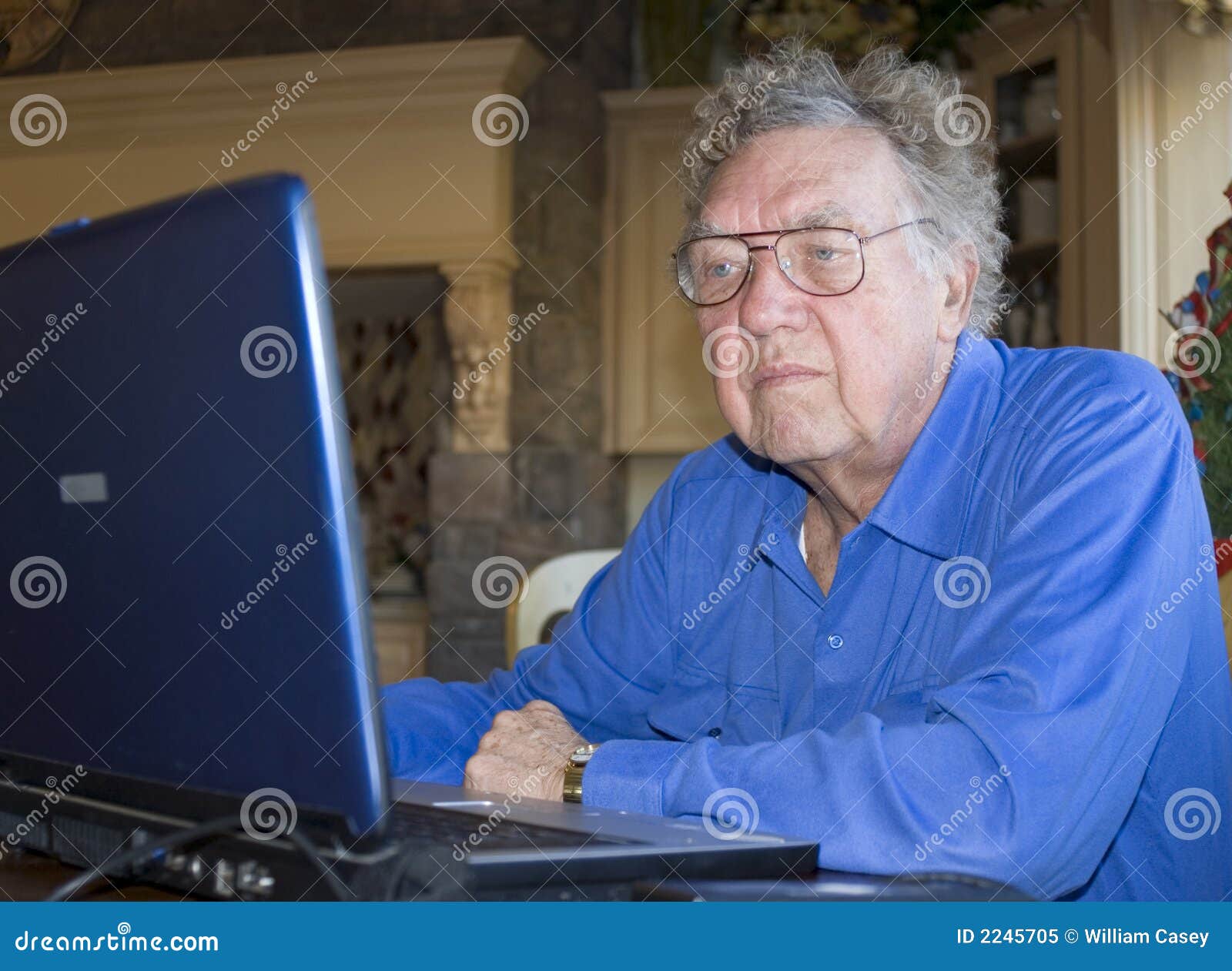 Senior citizen on computer stock image. Image of instructor - 2245705