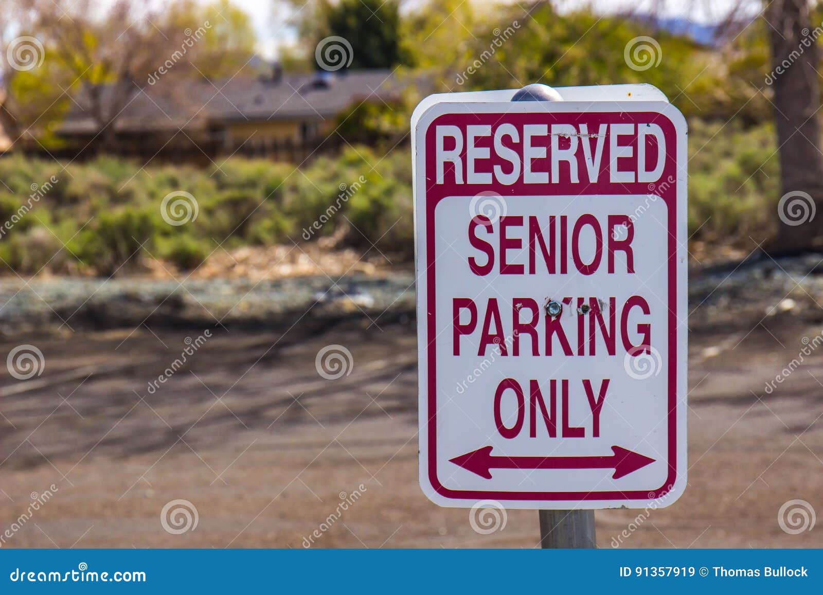 Senior Citizen Parking Sign Stock Image - Image of building, post: 91357919