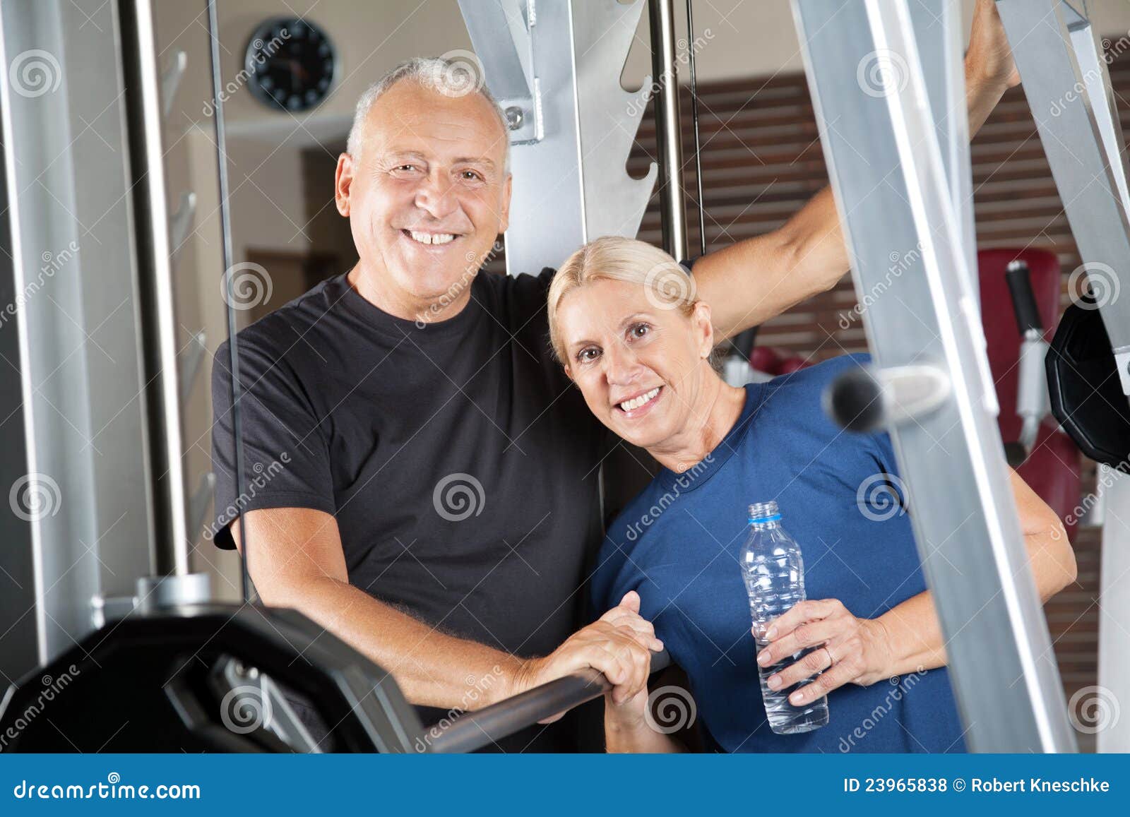Senior Citizens Couple Smiling Stock Photo - Image of power, portrait ...
