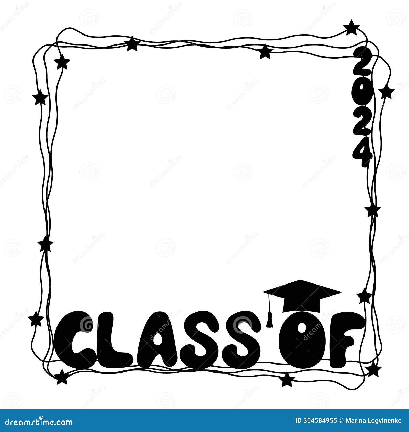 Senior Class of 2024 frame stock vector. Illustration of border - 304584955