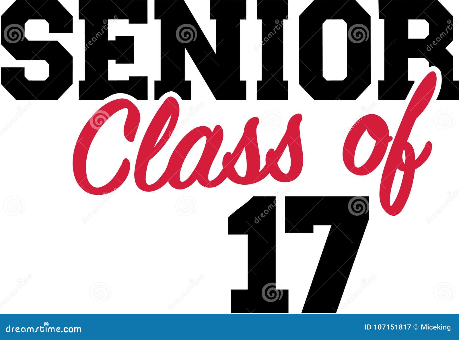 Senior class of 17 stock illustration. Illustration of symbol - 107151817
