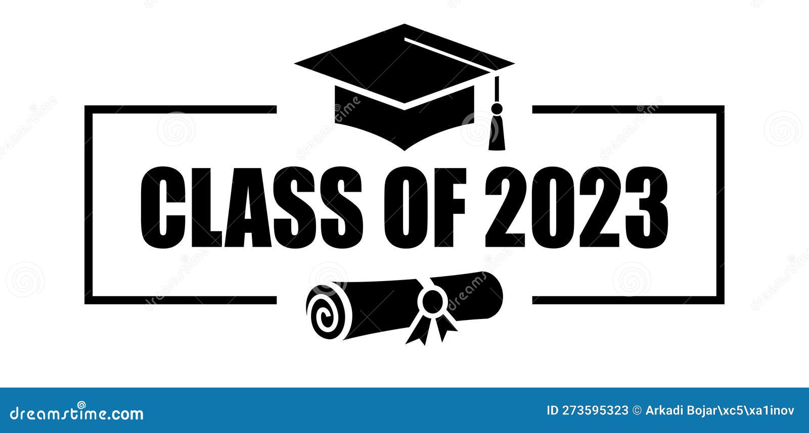 Senior Class of 2023 Year, Vector Graduation Symbol Stock Vector ...