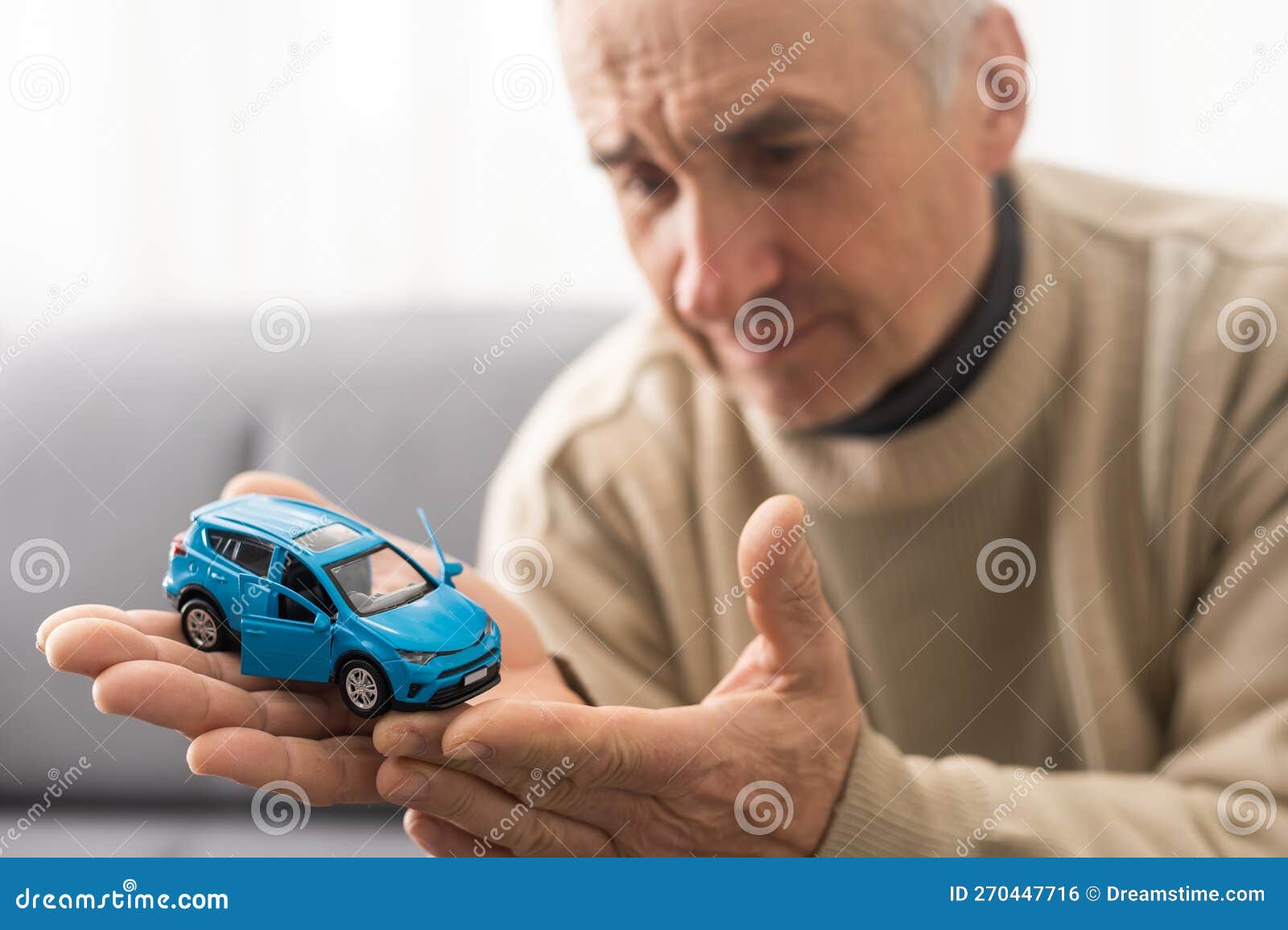 Senior Cool Man with a Car Toy. Stock Photo - Image of people, mature ...