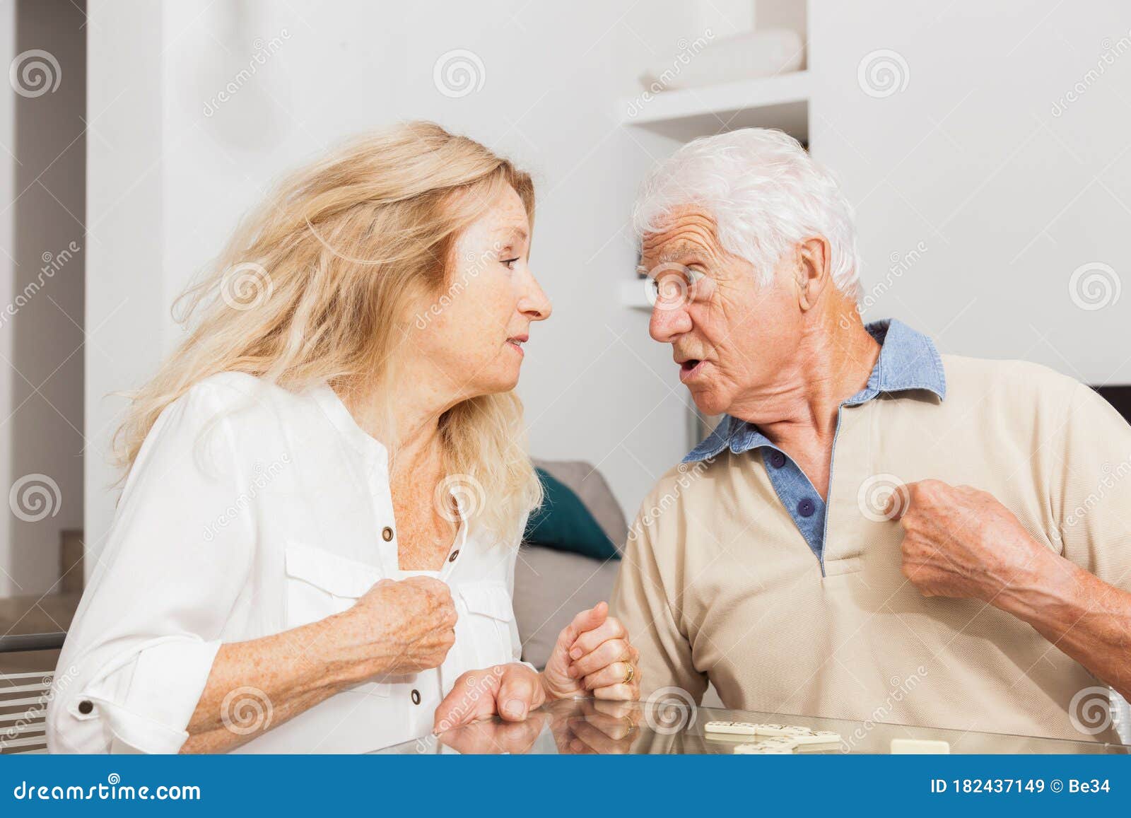 Senior couple arguing stock image. Image of grandpa - 182437149