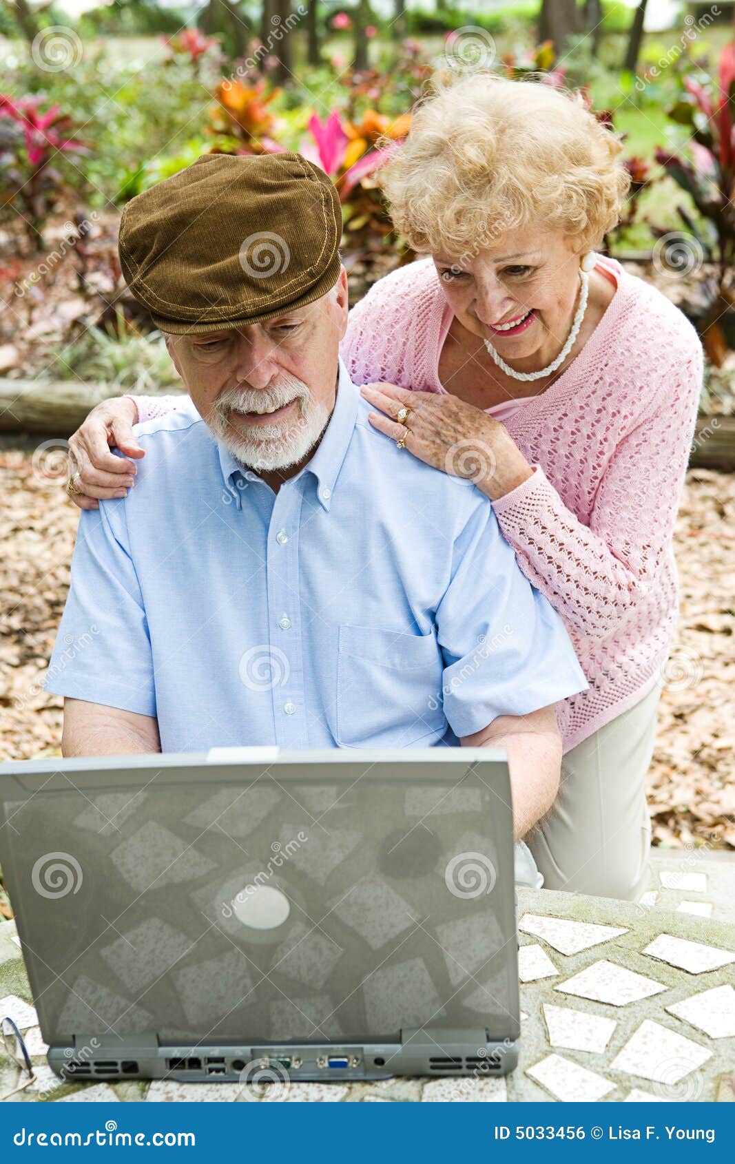Senior Couple on Computer - Vertical Stock Photo - Image of computer ...