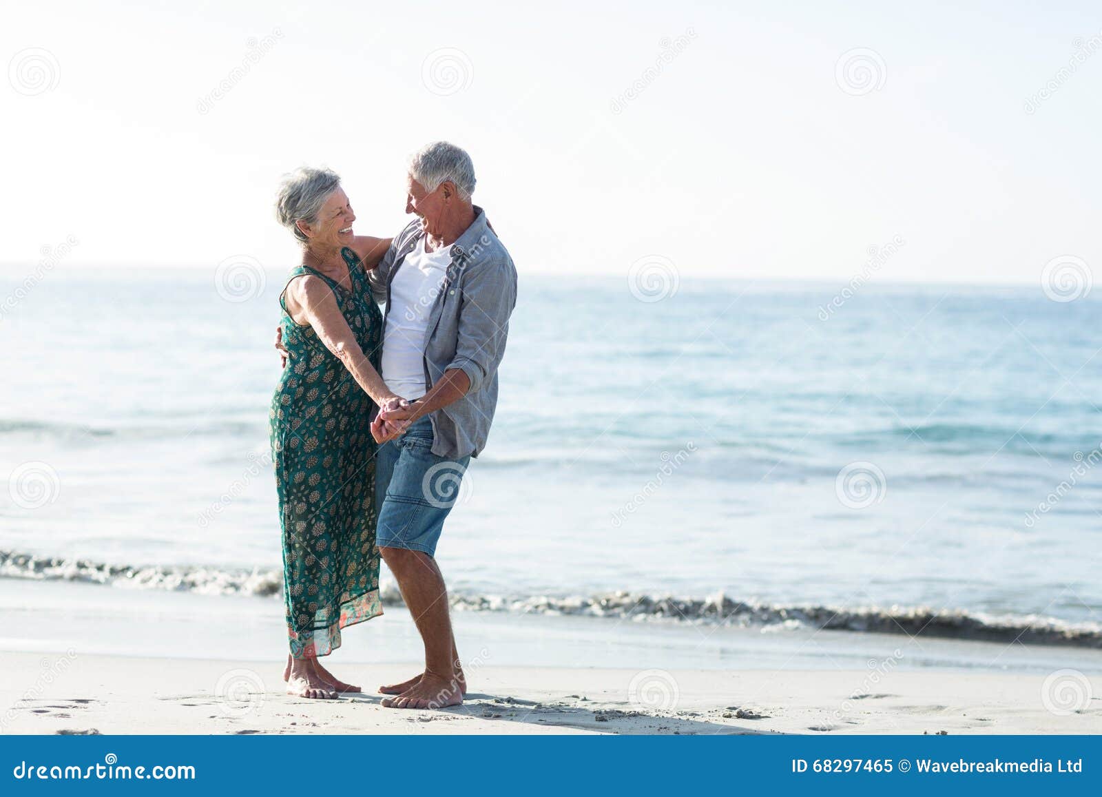 Senior Couple Dancing At The Beach Stock Image Image Of Dance