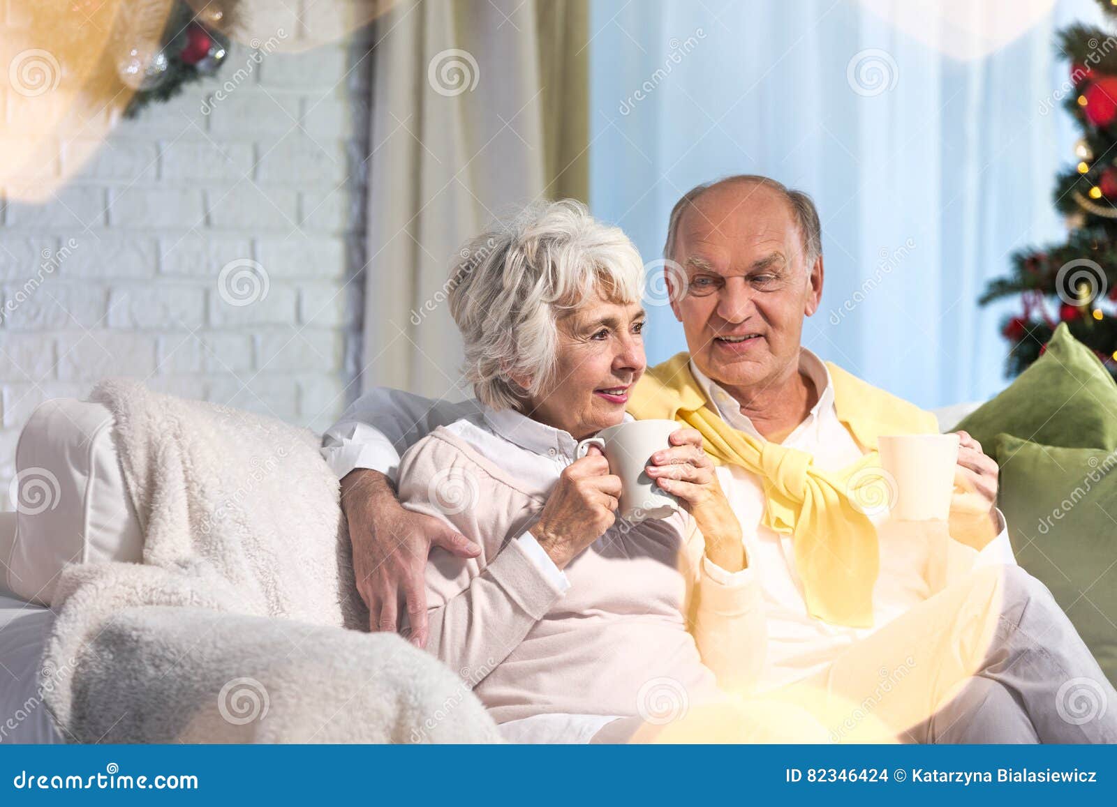Senior couple drinking tea stock photo. Image of senior - 82346424