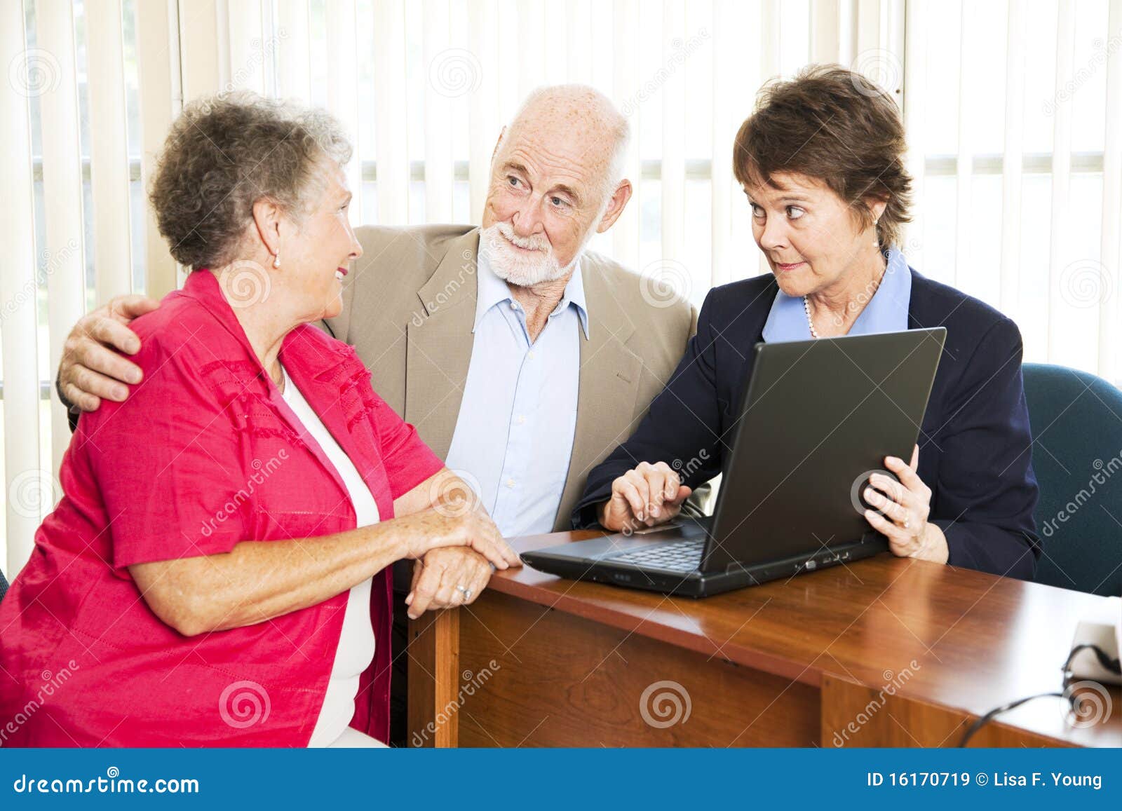 Senior Couple with Financial Advisor Stock Image - Image of ...