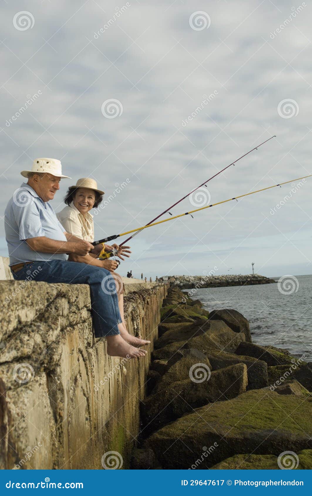 Senior Couple Fishing stock image. Image of clouds, holidays - 29647617