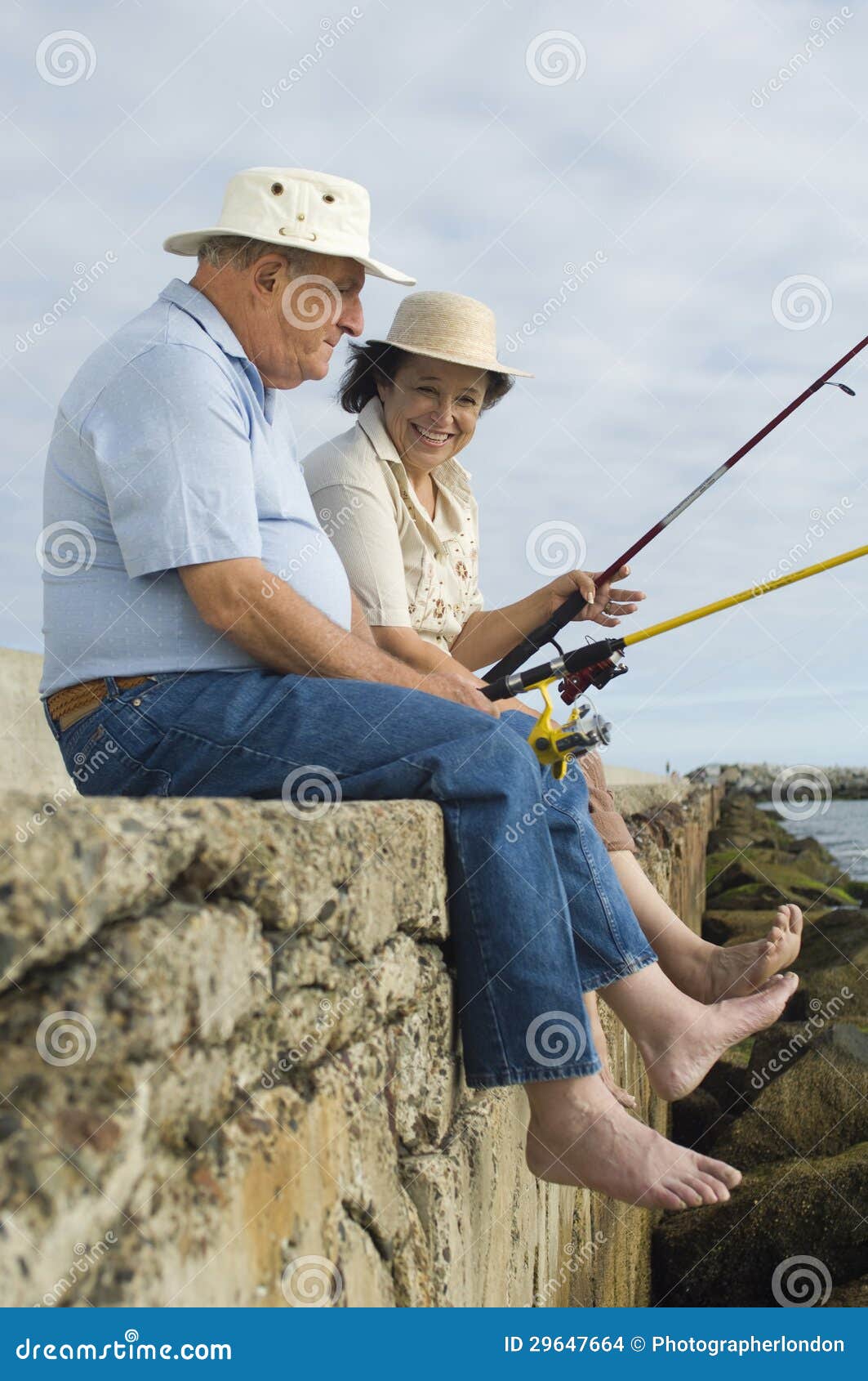 Senior Couple Fishing stock photo. Image of leisure, retired - 29647664