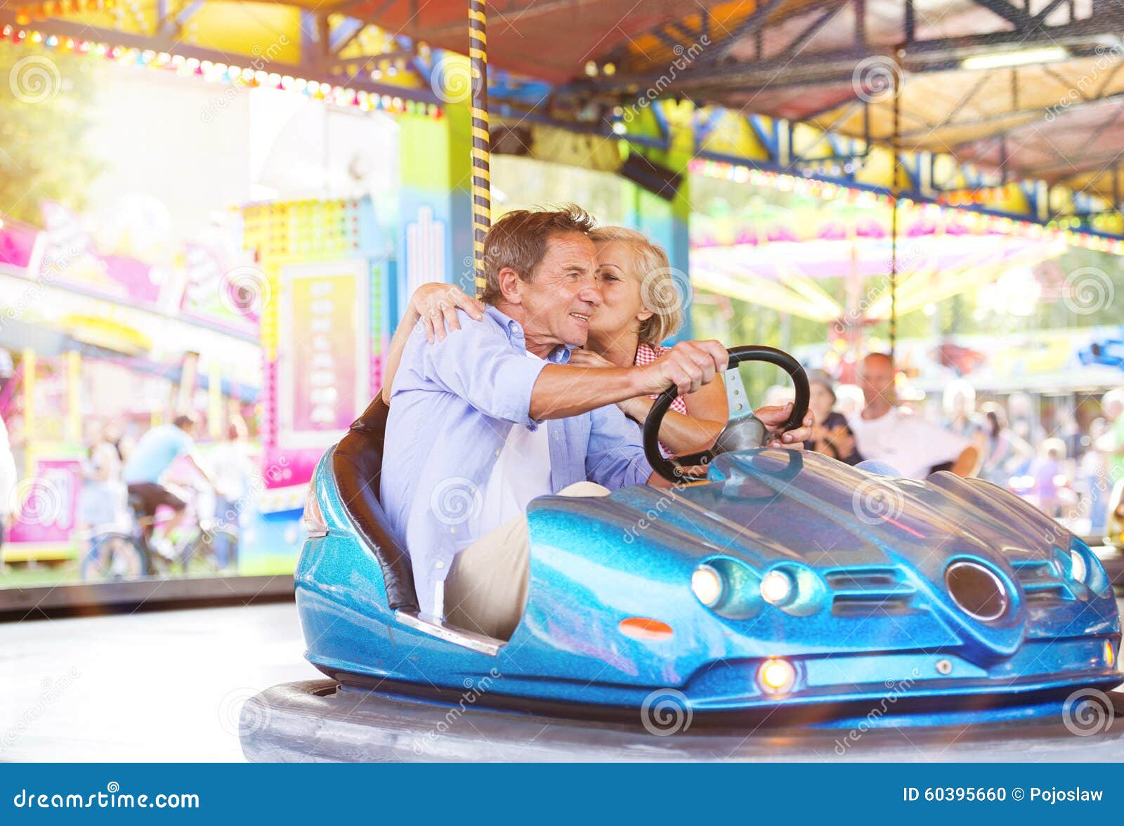 Senior Couple at the Fun Fair Stock Photo - Image of friendship ...