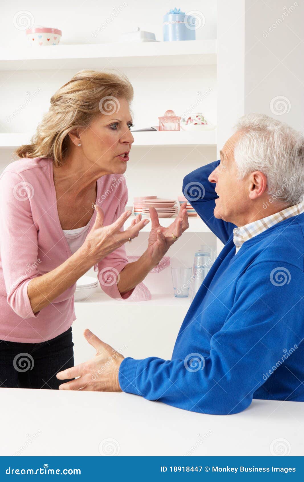 Senior Couple Having Argument Stock Image - Image of unhappy, adult ...