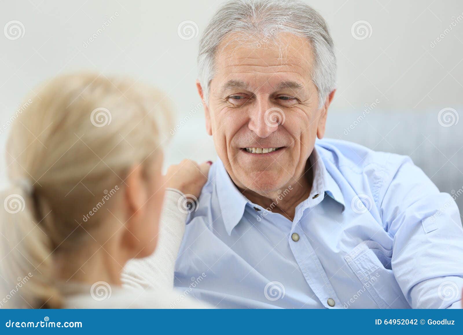Senior Couple Having a Talk Stock Photo - Image of relationship ...