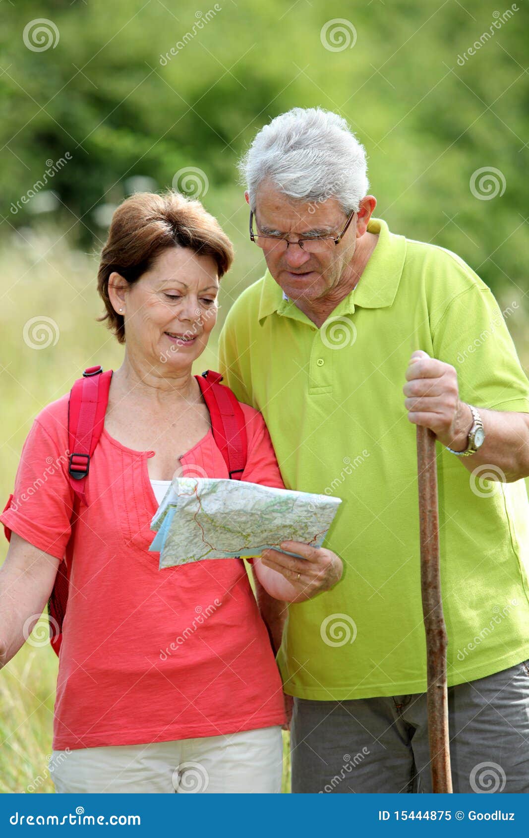 Senior Couple on a Hiking Day Stock Image - Image of hike, leisure ...