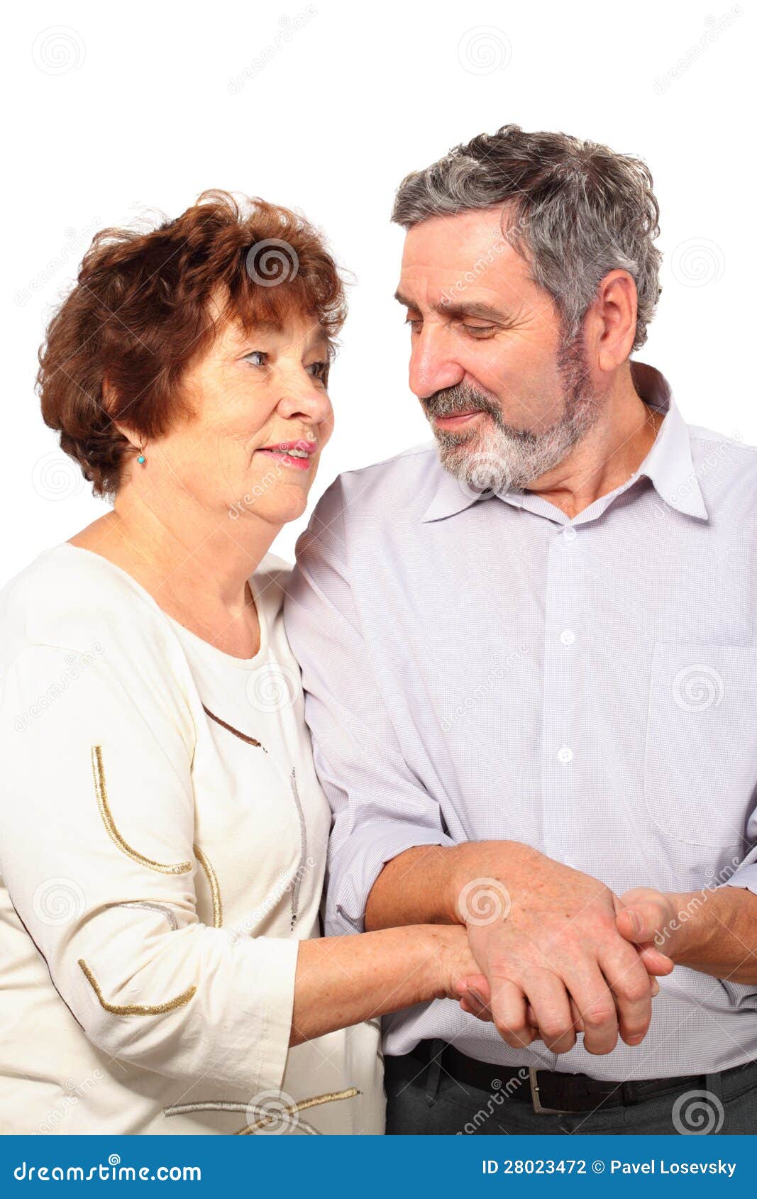 Senior Couple Hold for Hands, Hug Stock Photo - Image of pleasure ...