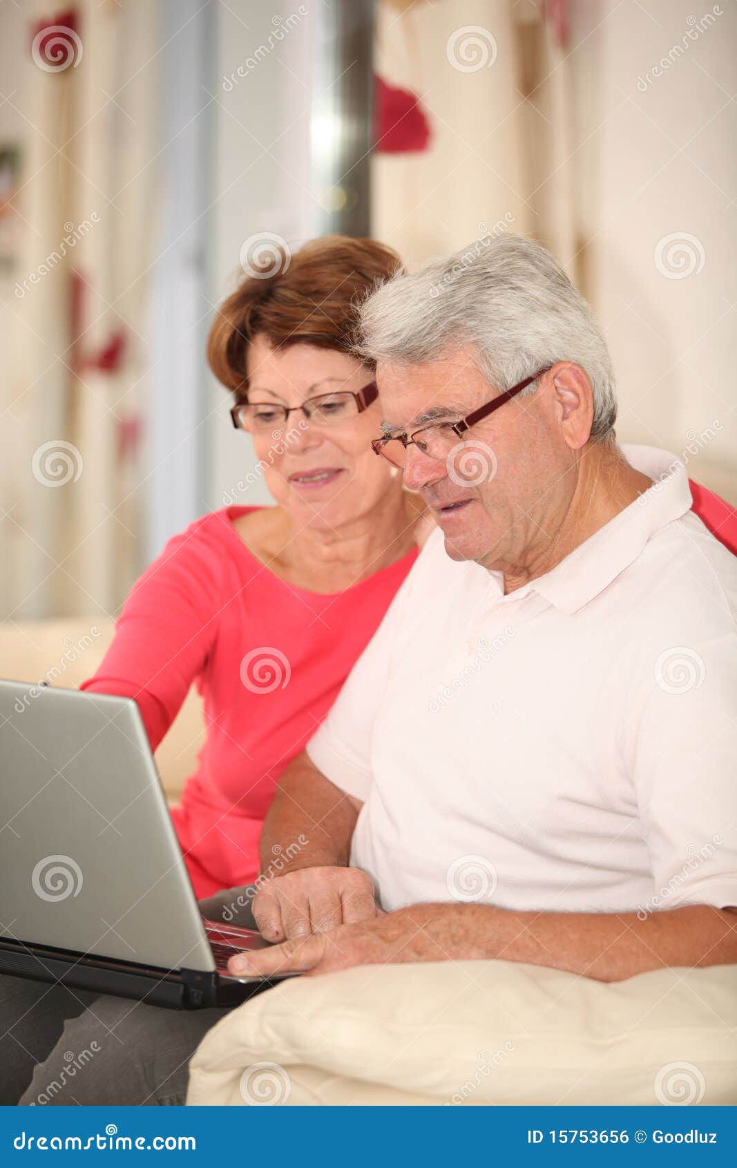 Senior couple and internet stock photo. Image of technology - 15753656