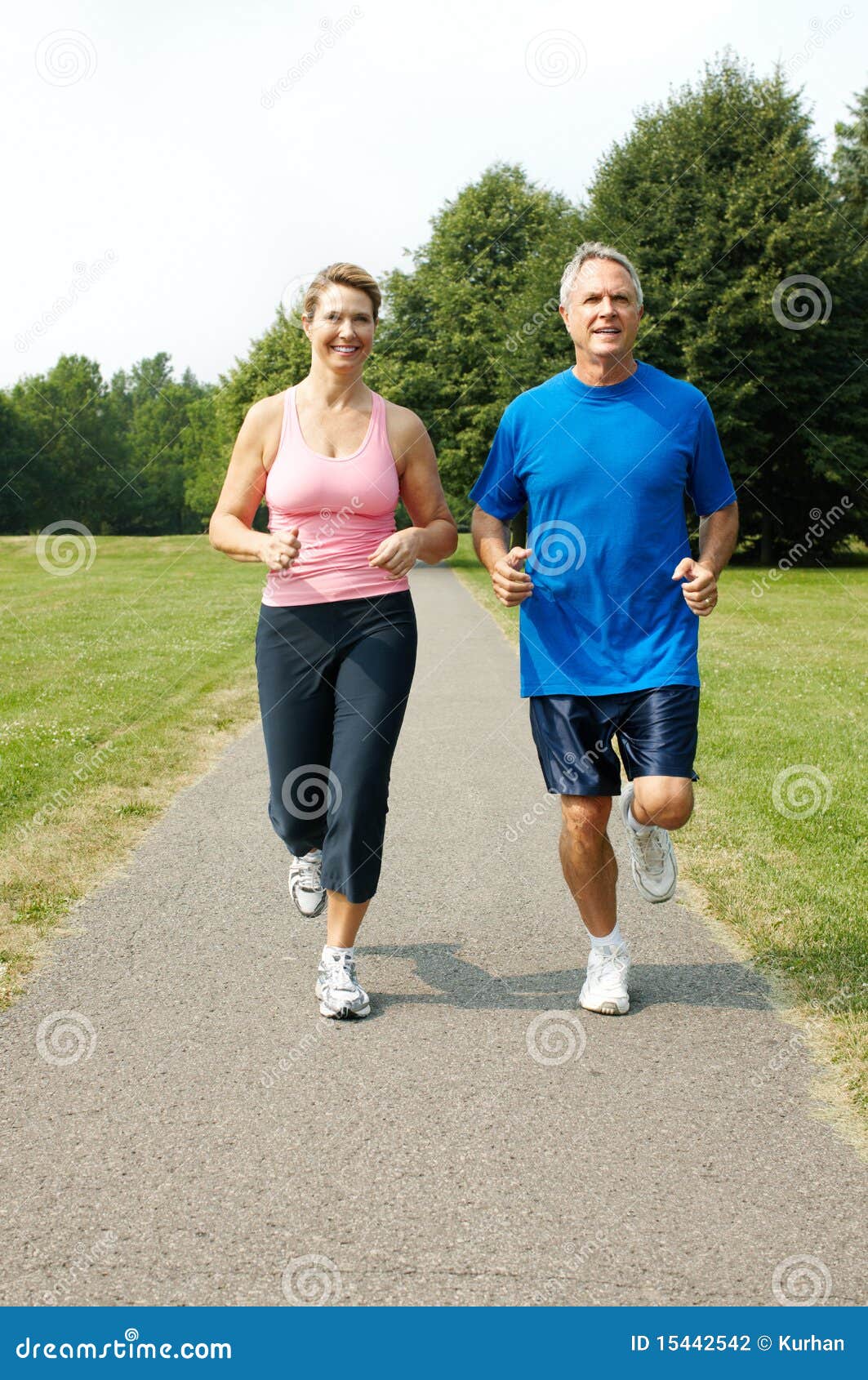 Senior couple jogging stock photo. Image of exercise - 15442542