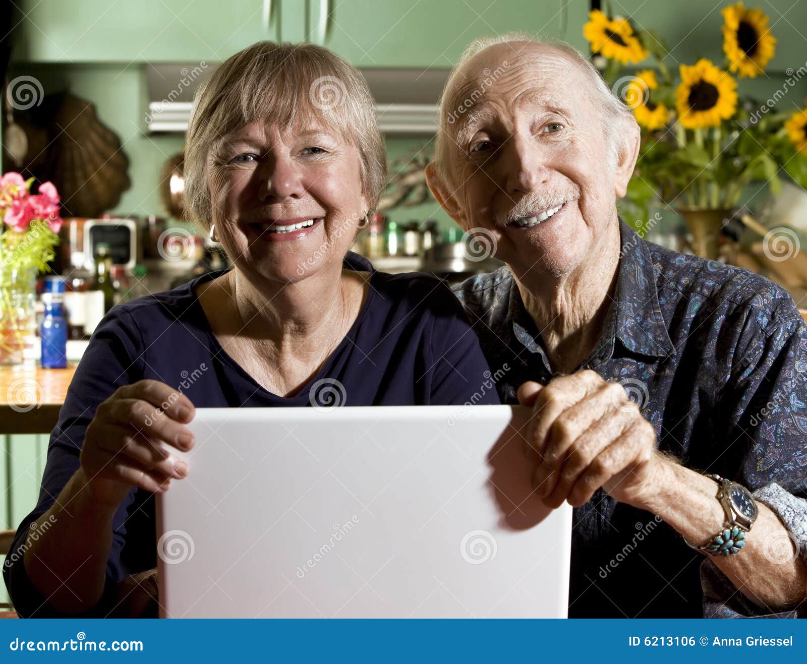 Senior Couple with a Laptop Computer Stock Photo - Image of senior ...
