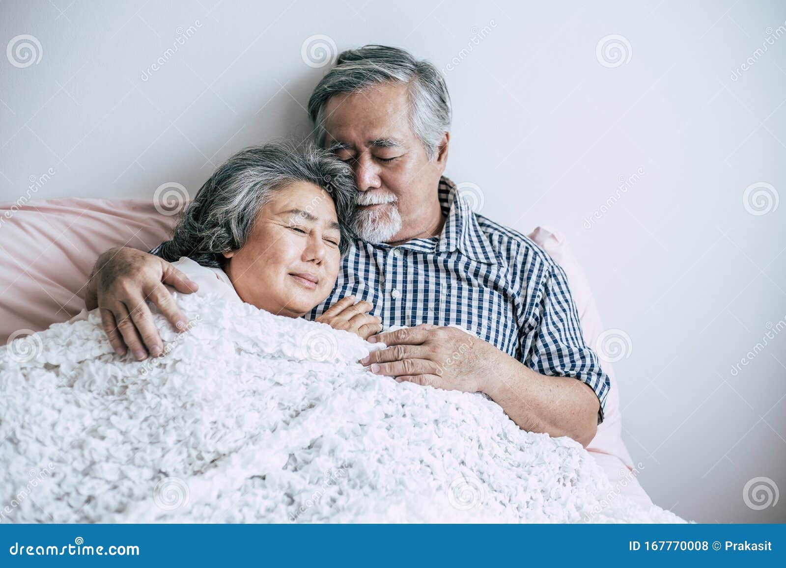 Senior Couple in Bed Together Stock Photo - Image of lifestyle, husband ...