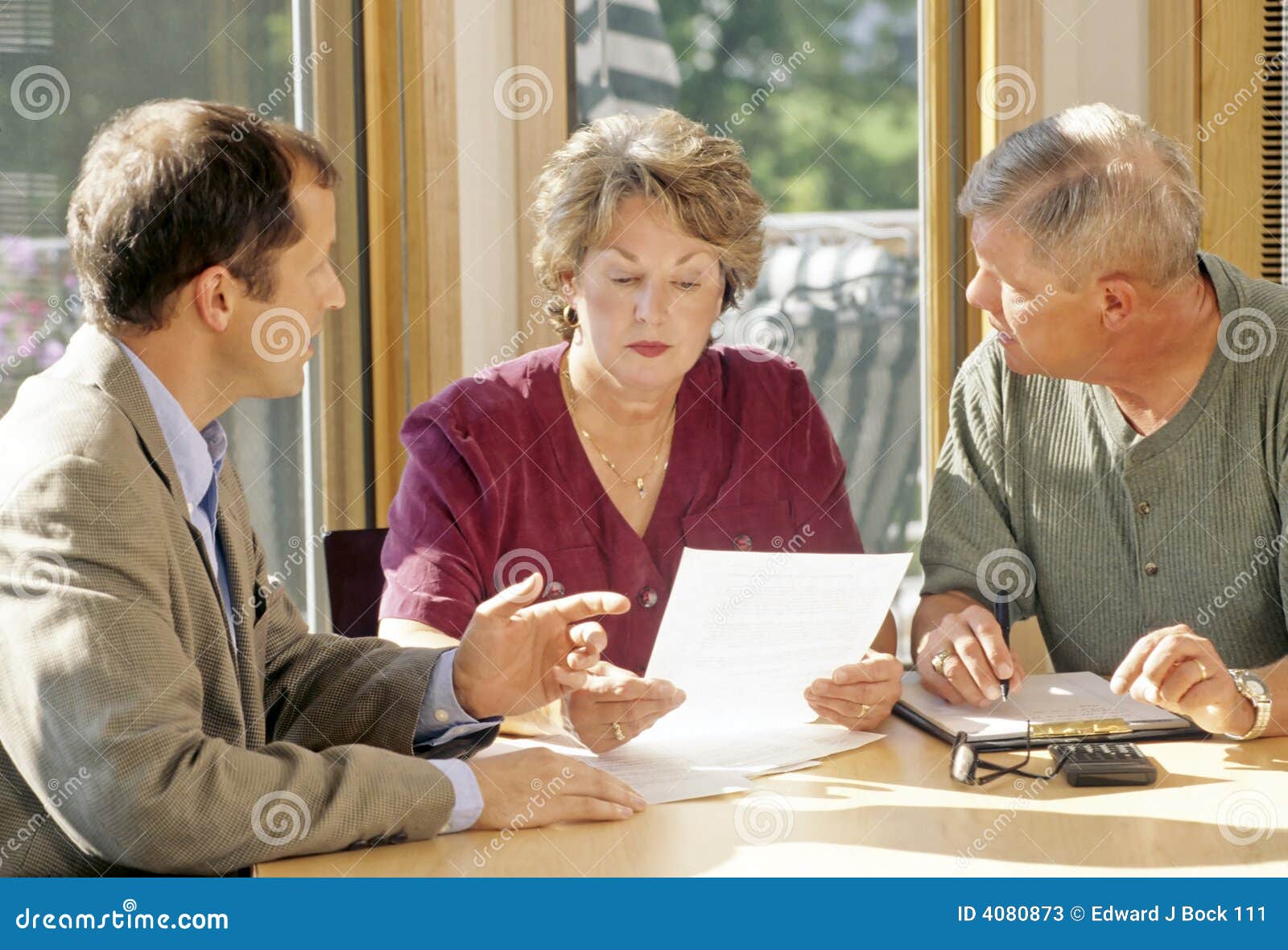 Senior Couple Meeting with Agent Stock Image - Image of meeting ...