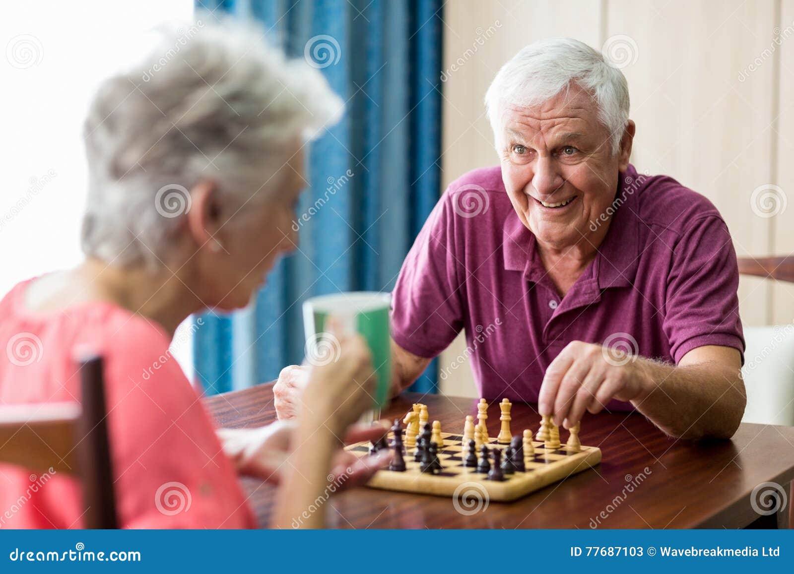 Senior Couple Playing Chess Stock Image - Image of challenge, medicare ...