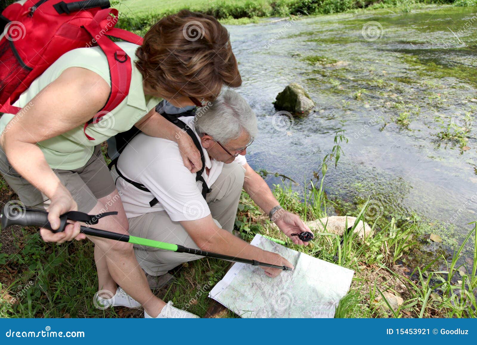 Senior Couple on a Rambling Day Stock Image - Image of activity ...