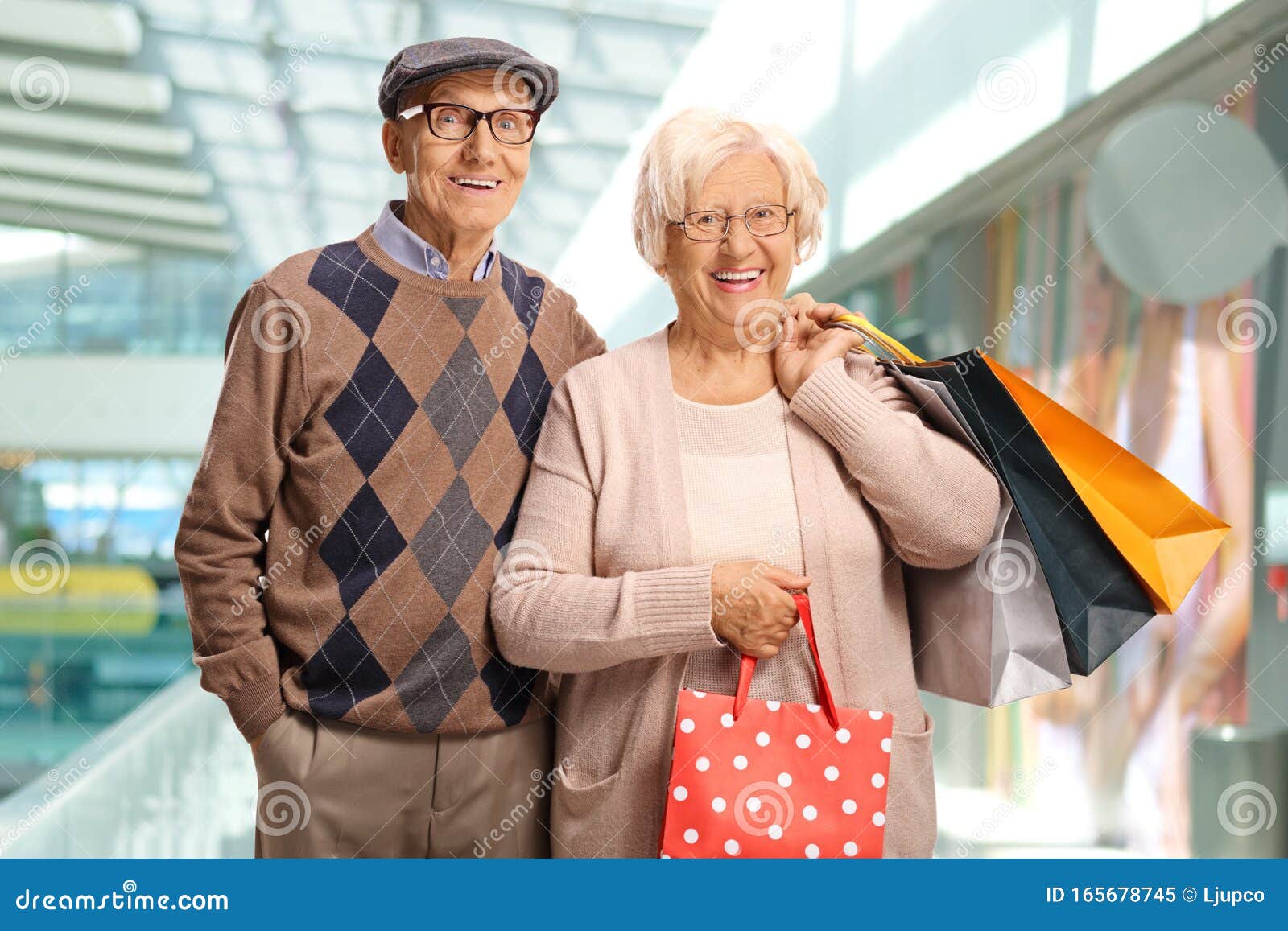 Senior couple shopping stock image. Image of adult, indoor - 165678745