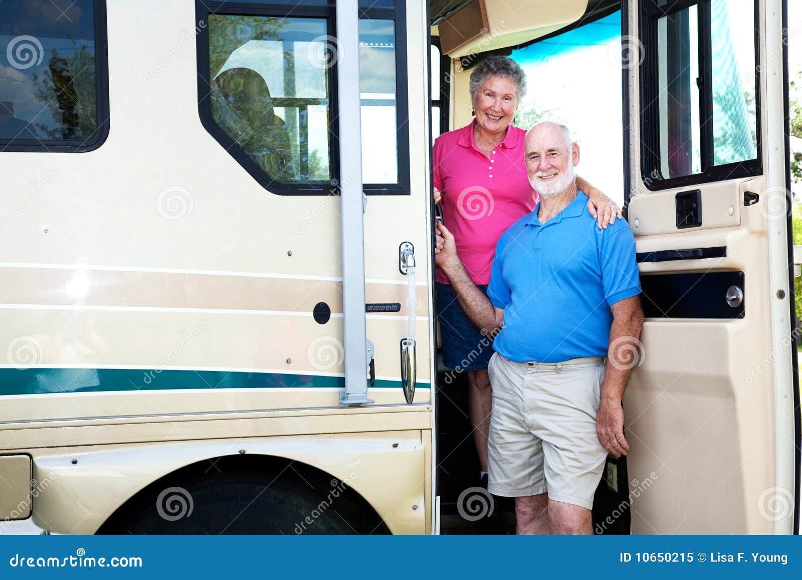 Senior Couple in their RV stock image. Image of recreation - 10650215