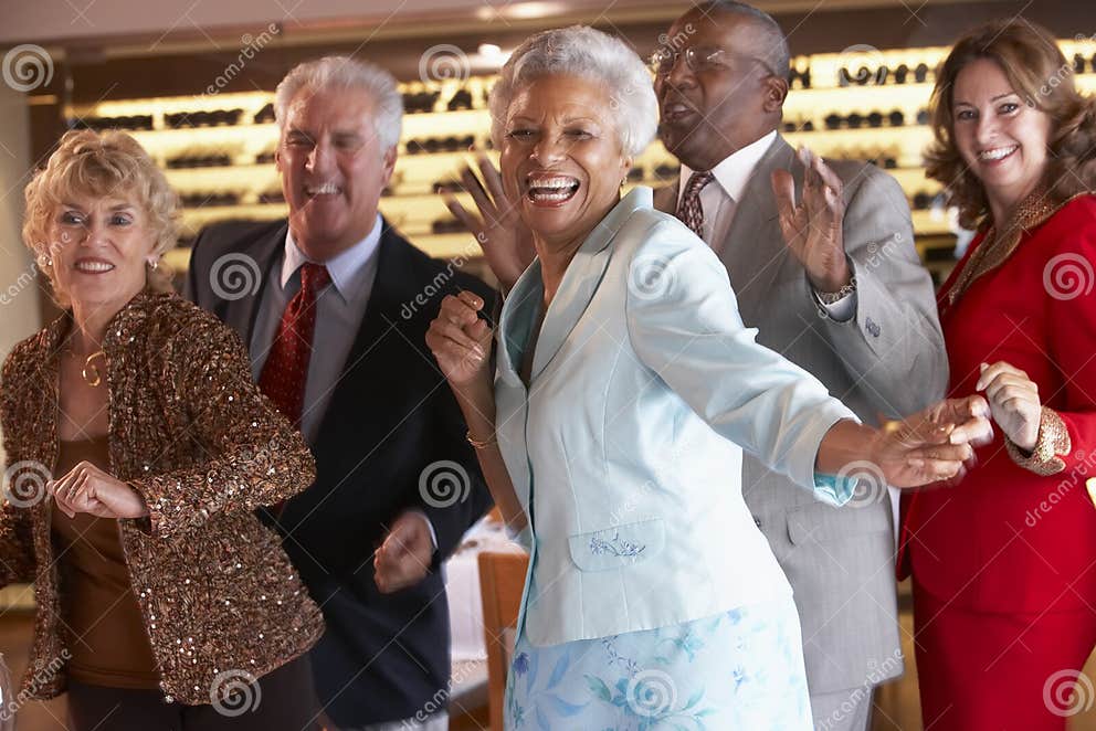 Senior Couples Dancing at a Nightclub Stock Image - Image of horizontal ...