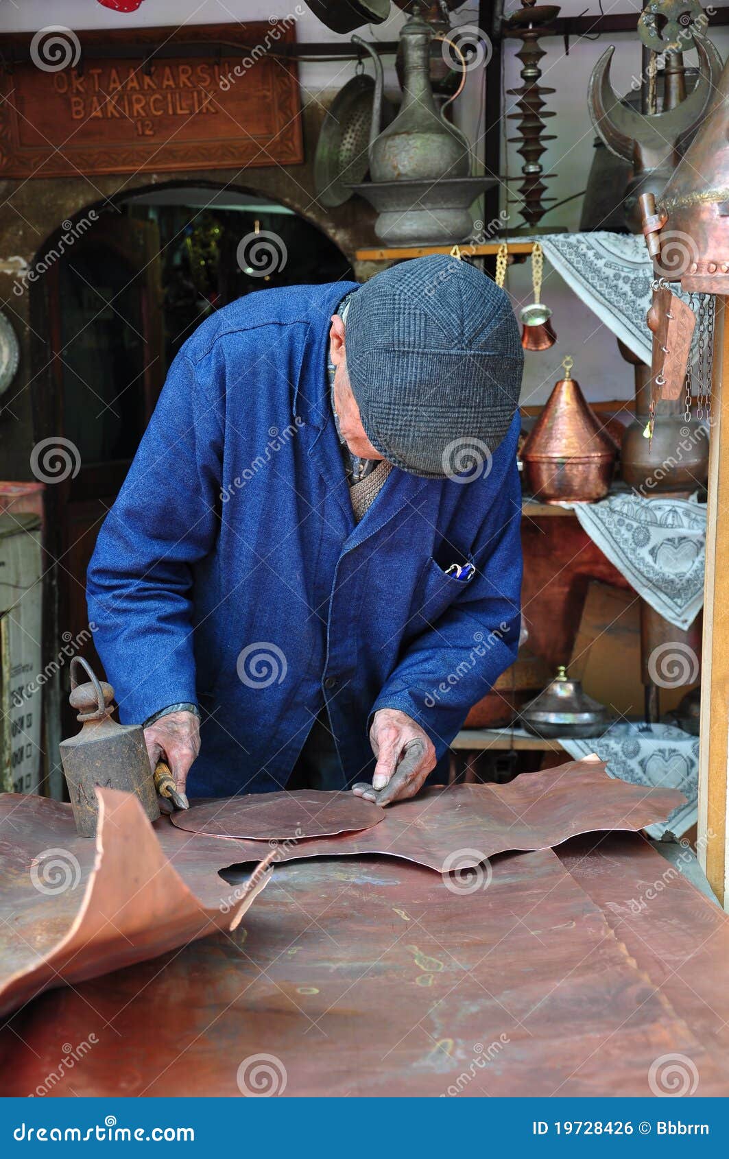 A senior craftsman stock photo. Image of handwork, fire - 19728426