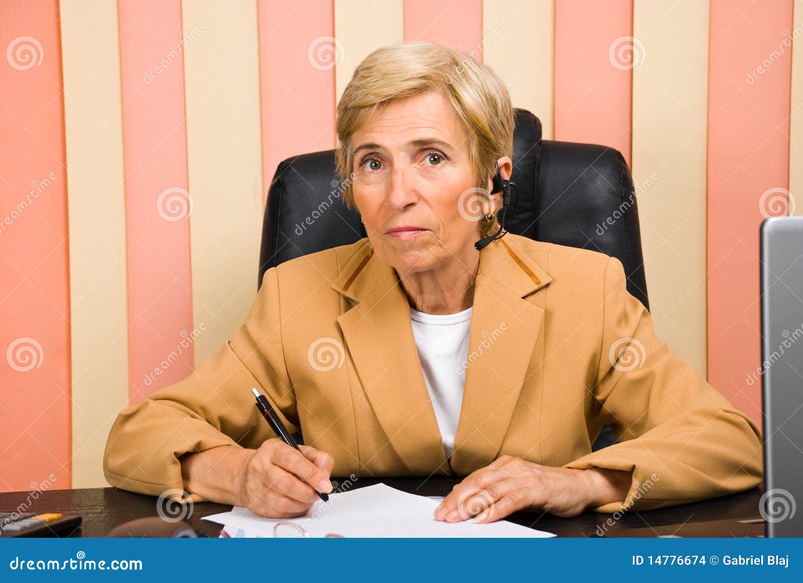 Senior customer service stock photo. Image of communicate - 14776674