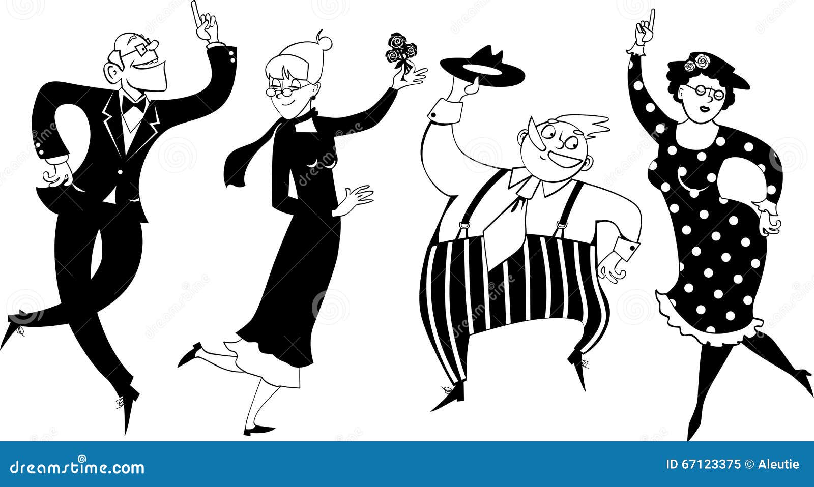 Senior dancing party stock vector. Illustration of retirement - 67123375