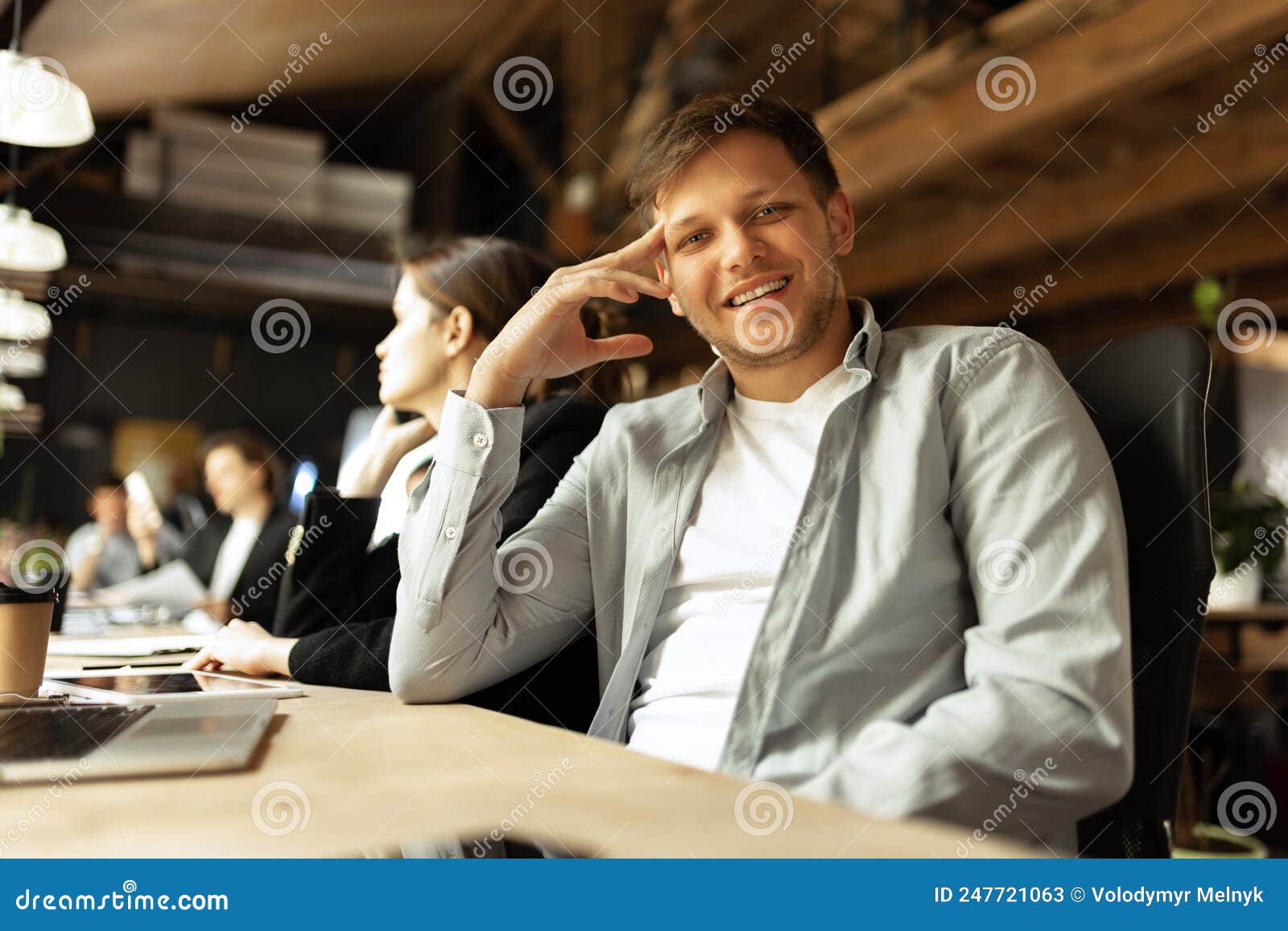 Senior Developer. Happy Man Looking at Camera and Smilling Stock Image ...
