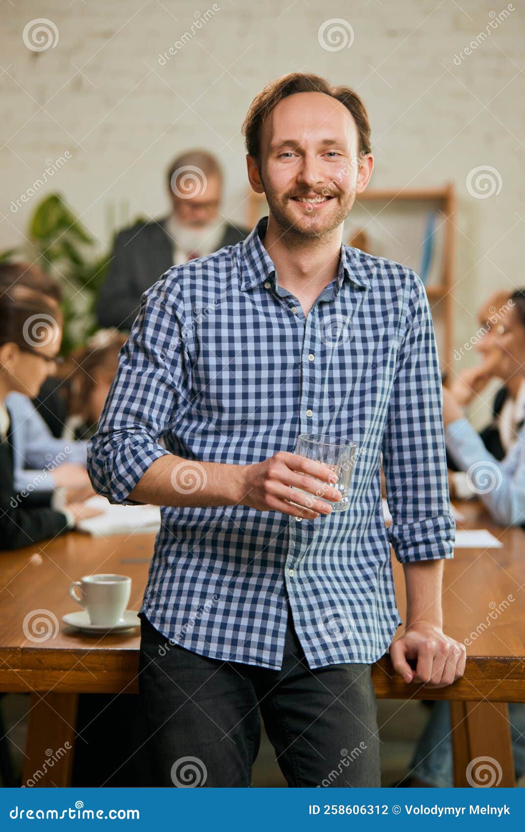Senior Developer. Happy Man Looking at Camera and Smiling. Work in ...
