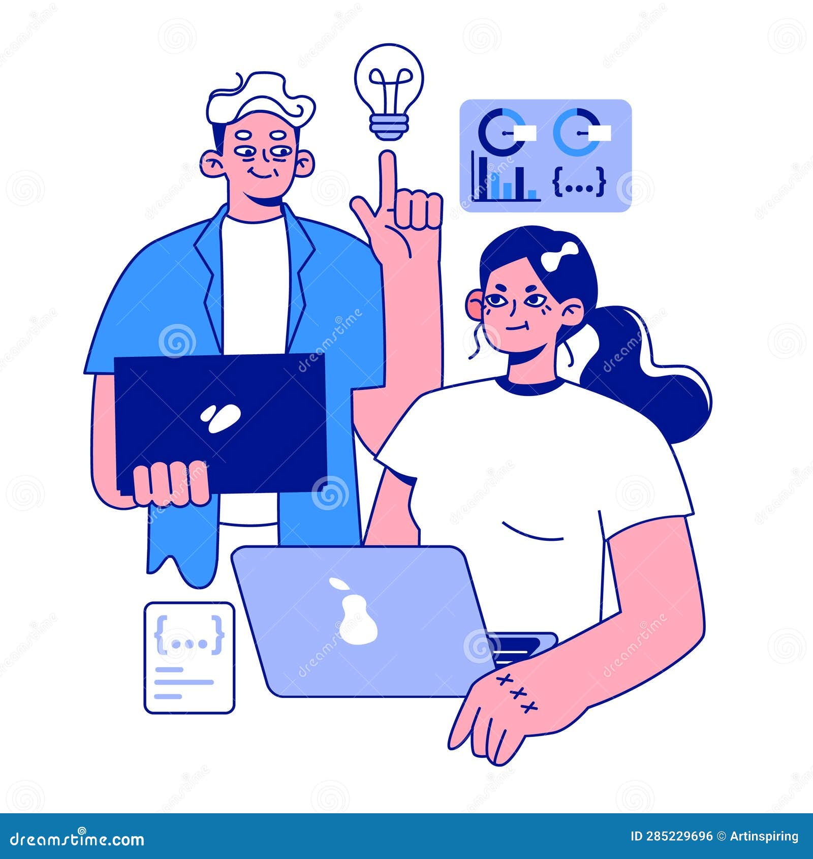 Senior Developer Oldman Programming And Coding Developing Stock Vector Illustration Of 2450