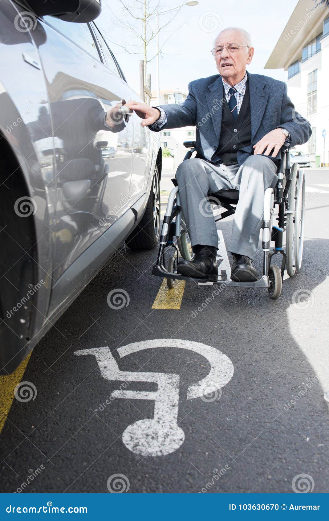 Senior Disabled Man Getting in Car Stock Photo - Image of accessibility ...