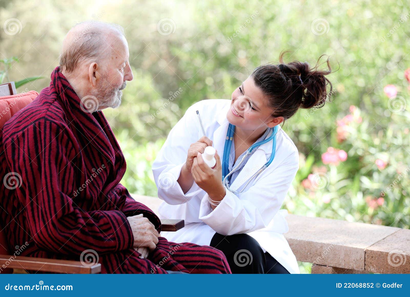 Senior with doctor stock photo. Image of prescribing - 22068852