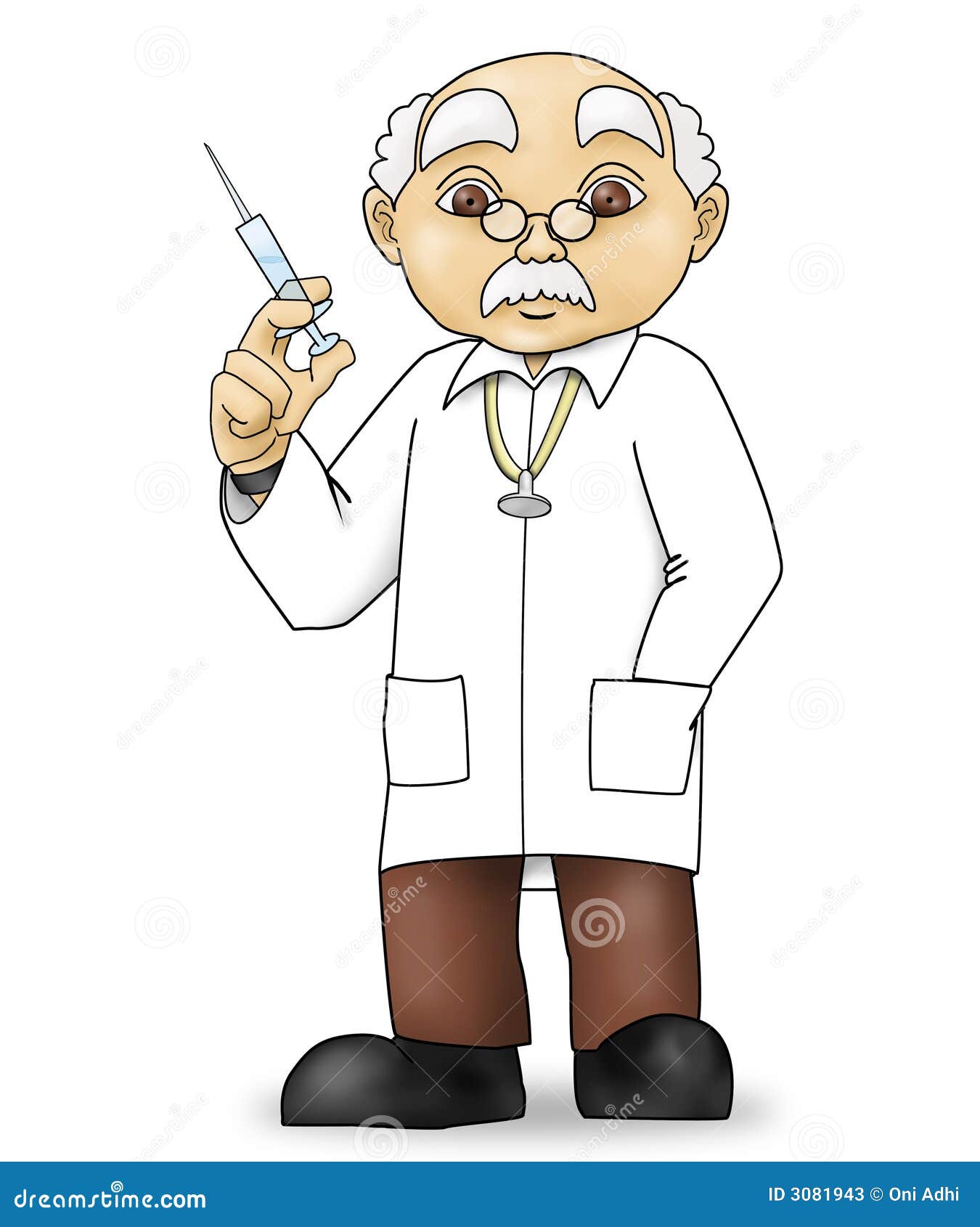 Senior doctor stock illustration. Illustration of healthcare - 3081943