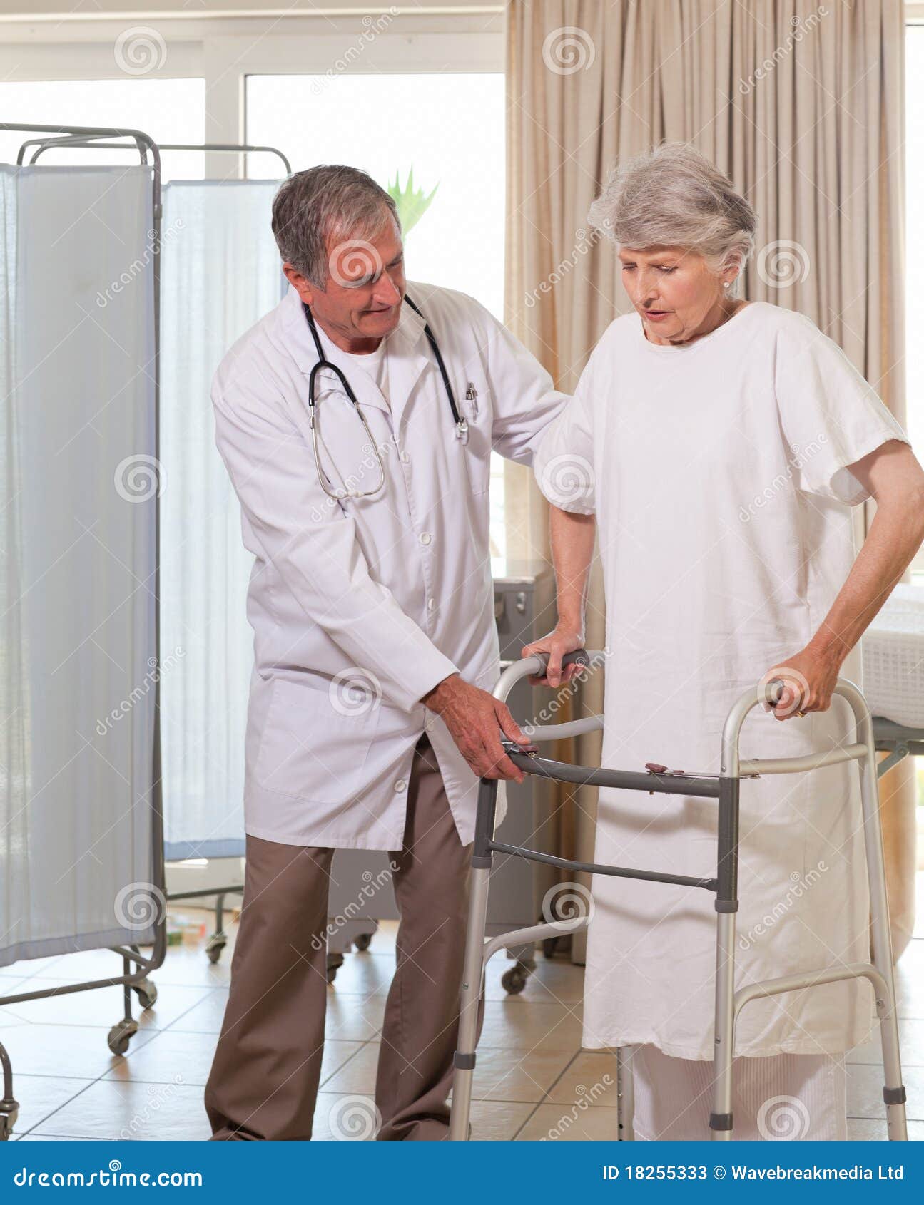 Senior Doctor Helping His Patient Stock Image - Image of lonely ...