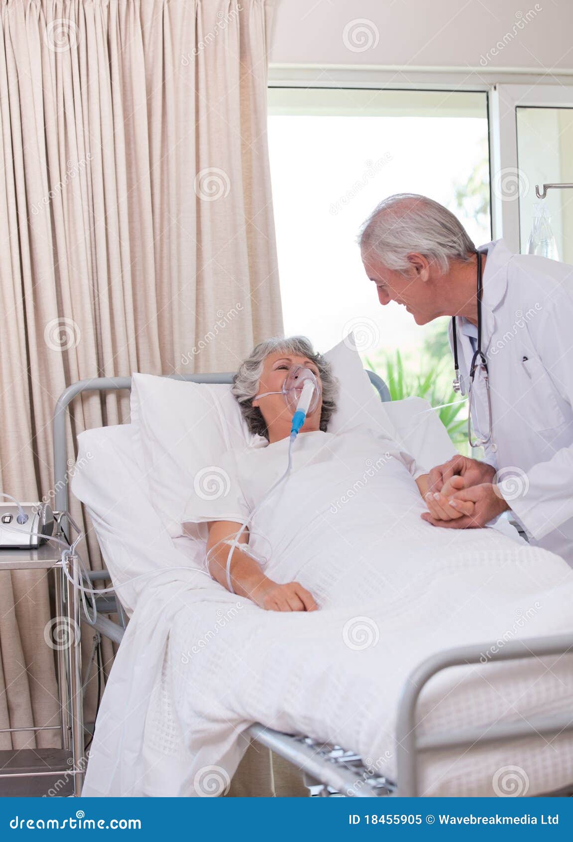 Senior Doctor with His Sick Patient Stock Image - Image of male ...