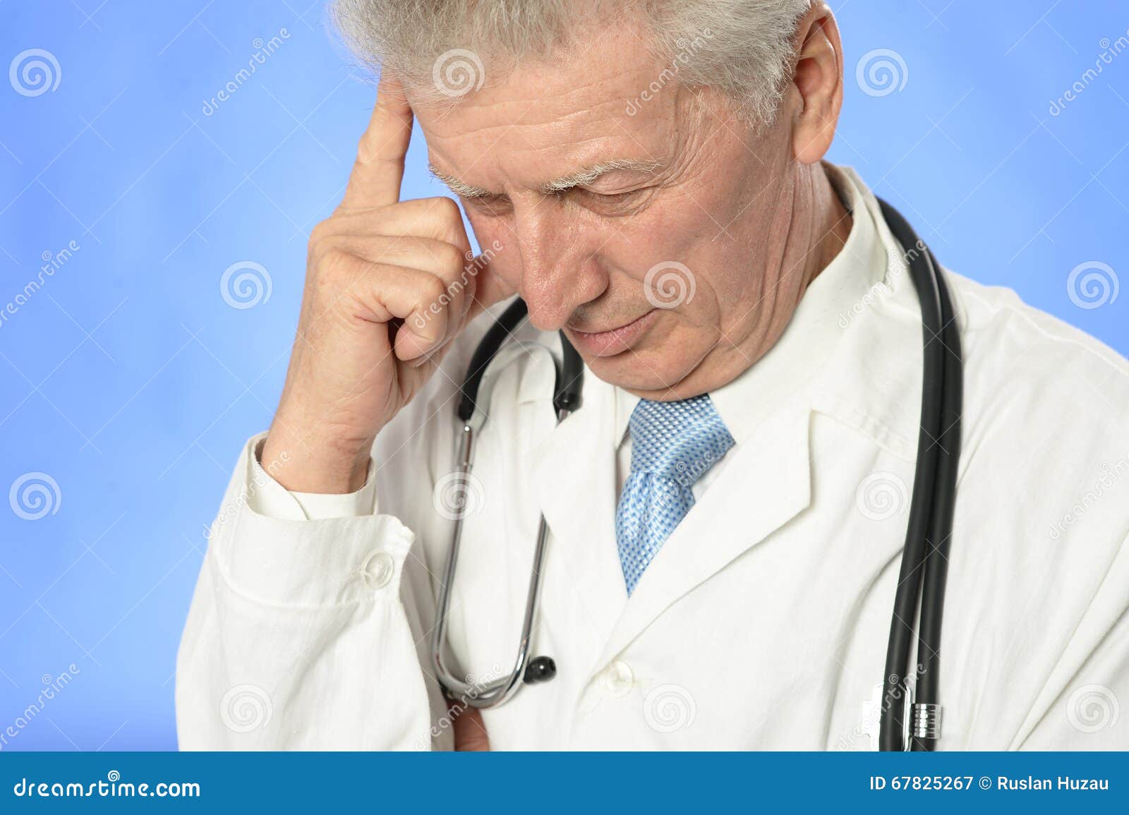 Senior doctor thinking stock image. Image of medicine - 67825267