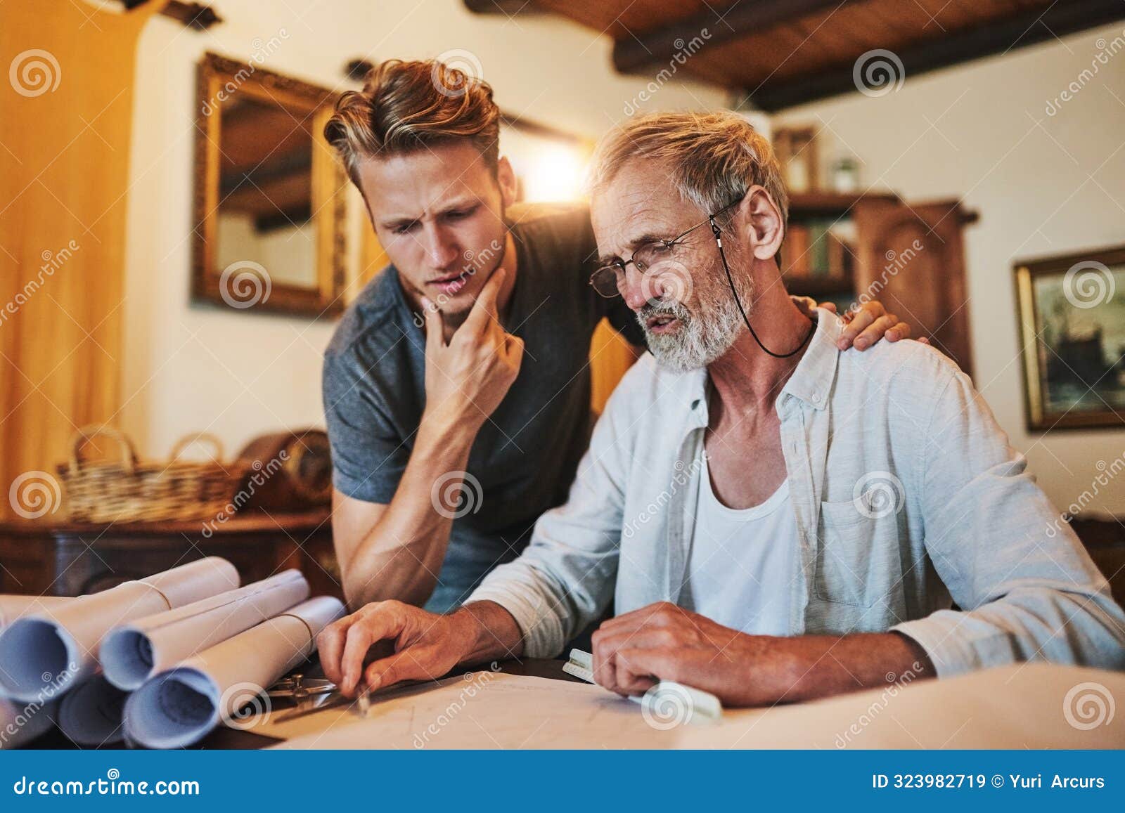 Senior Engineer, Apprentice and Blueprint for Project Design ...