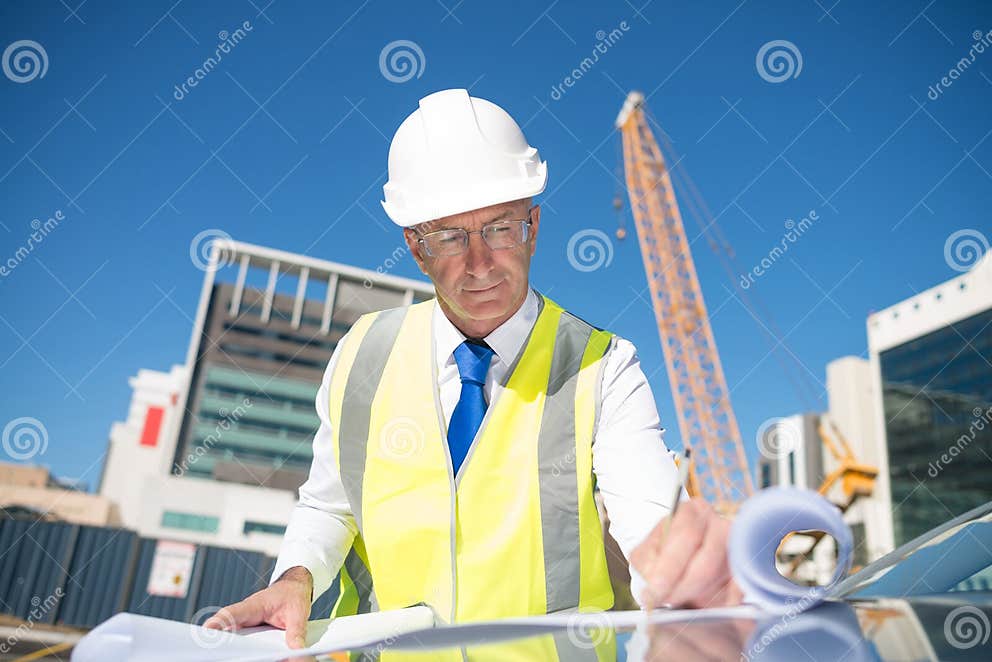 Senior engineer stock image. Image of engineering, elderly - 60818541